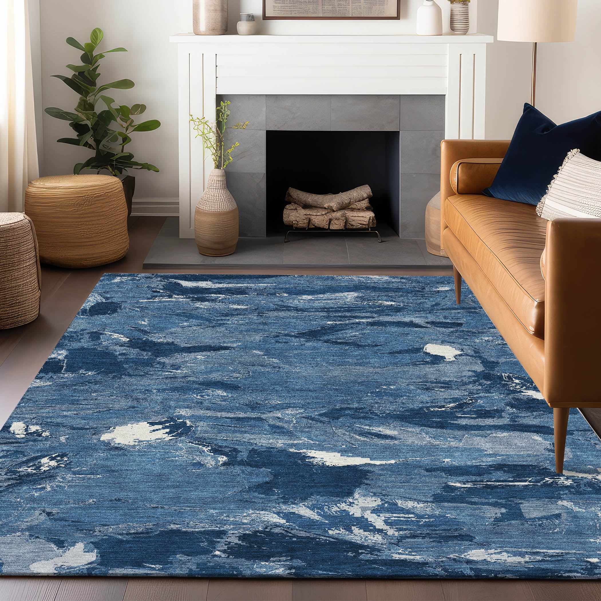 Addison Rugs Chantille Indoor/Outdoor Transitional Abstract Navy ...