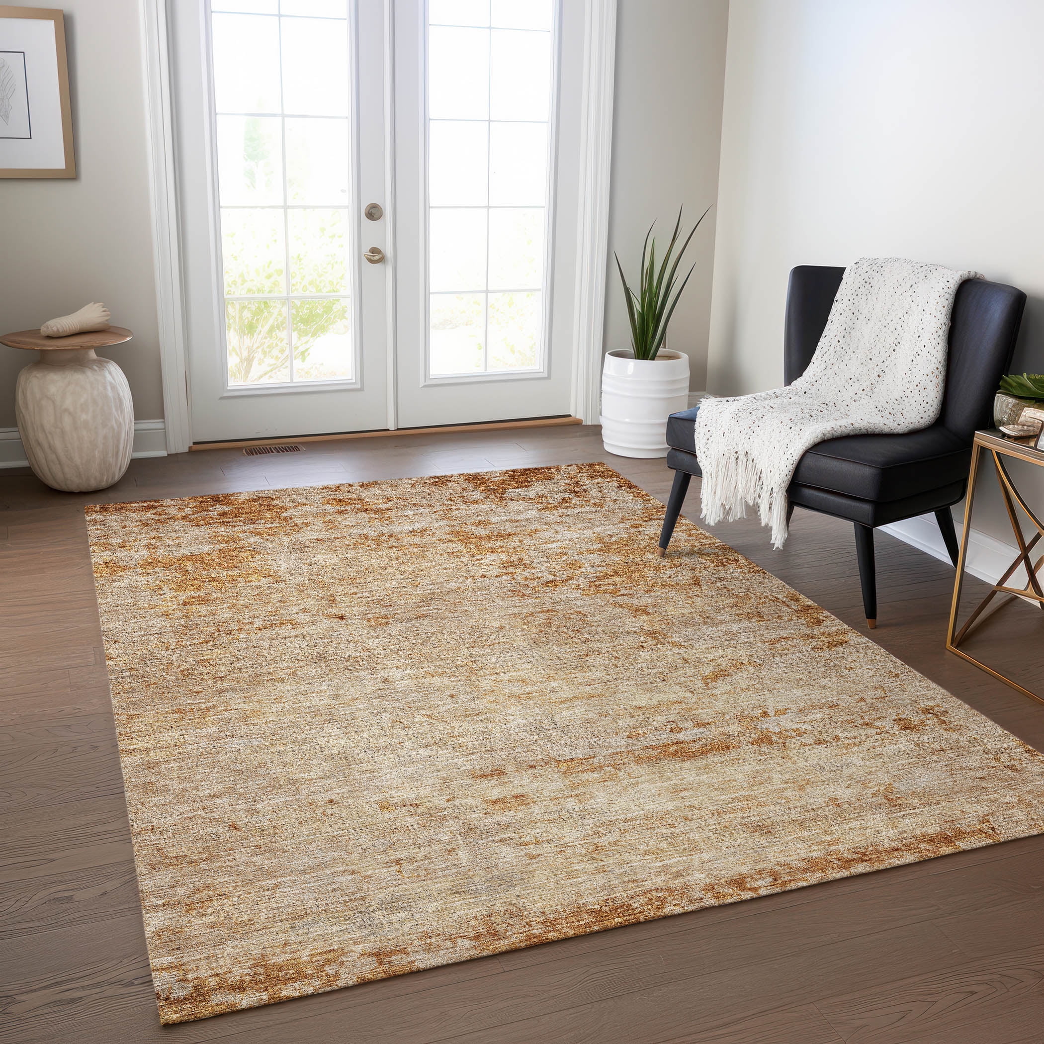 Addison Rugs Machine Washable Indoor/ Outdoor Abstract Ombre Chantille ...