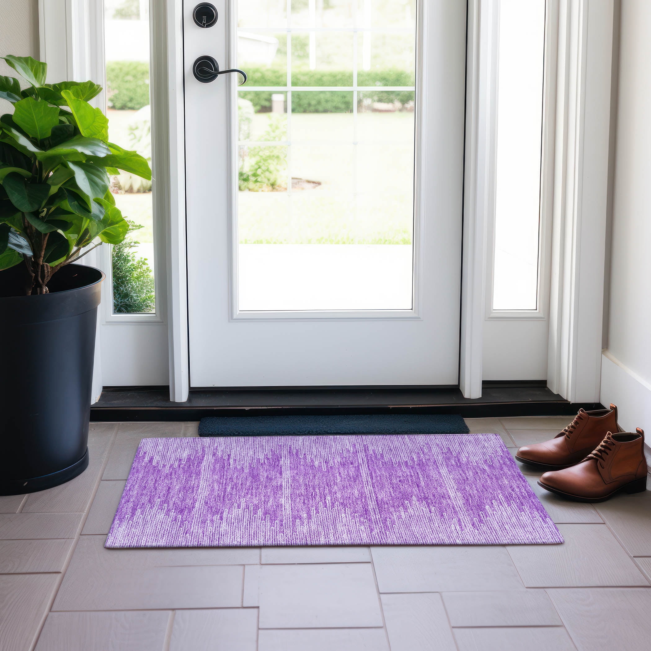 Addison Rugs Chantille Indoor/Outdoor Transitional Modern Lavender ...