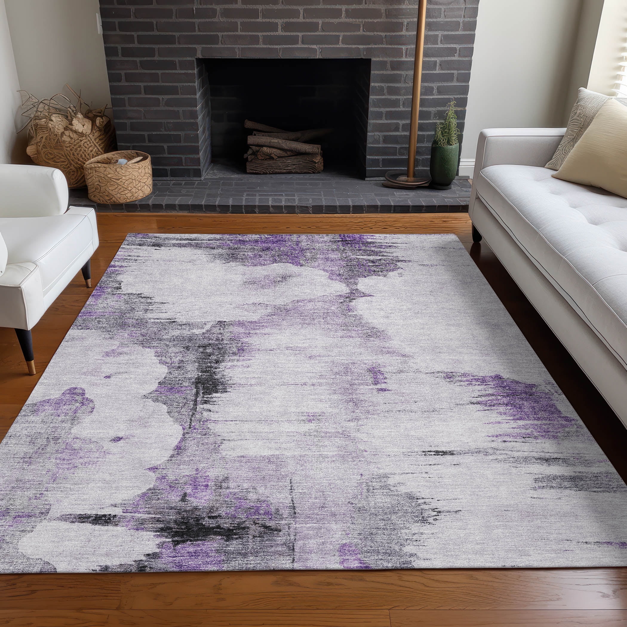 Addison Rugs Chantille Indoor/Outdoor Transitional Modern Purple ...