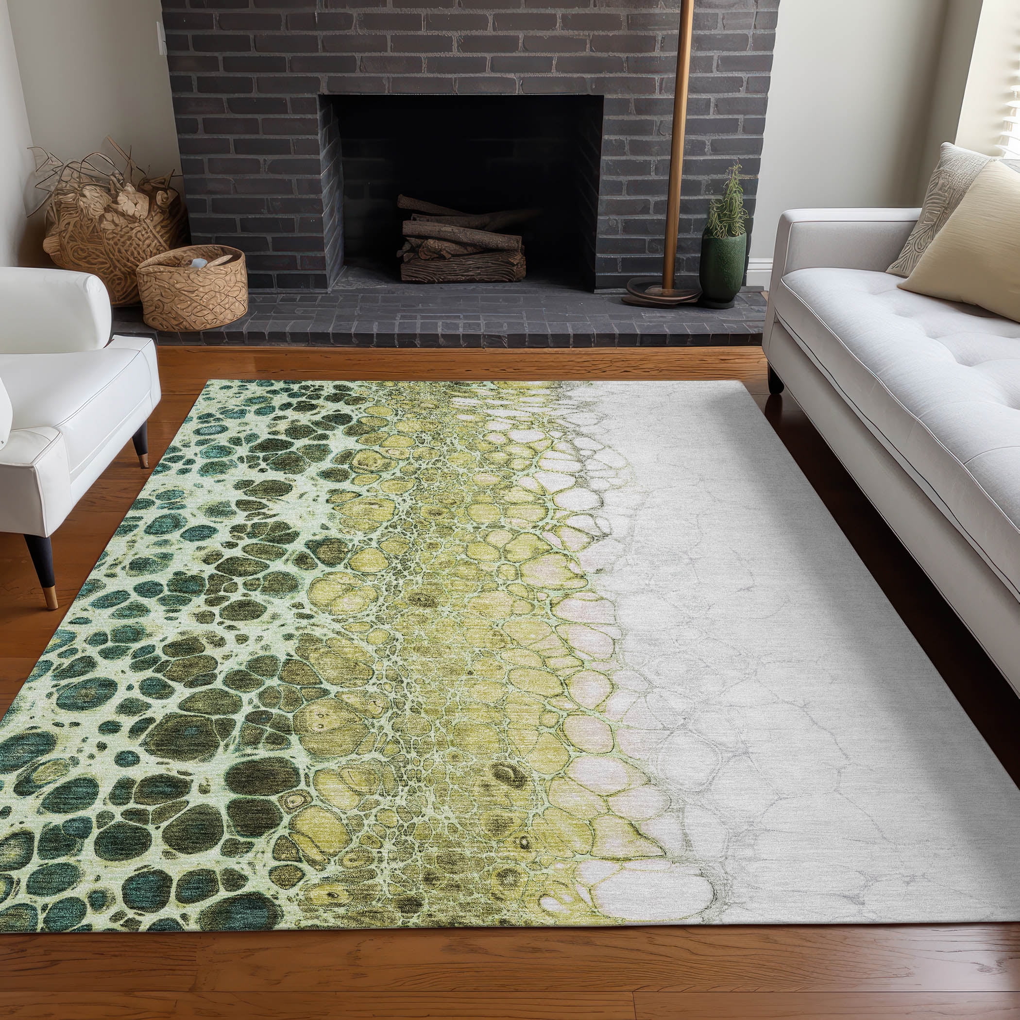 Addison Rugs Chantille Indoor/Outdoor Transitional Abstract Olive ...