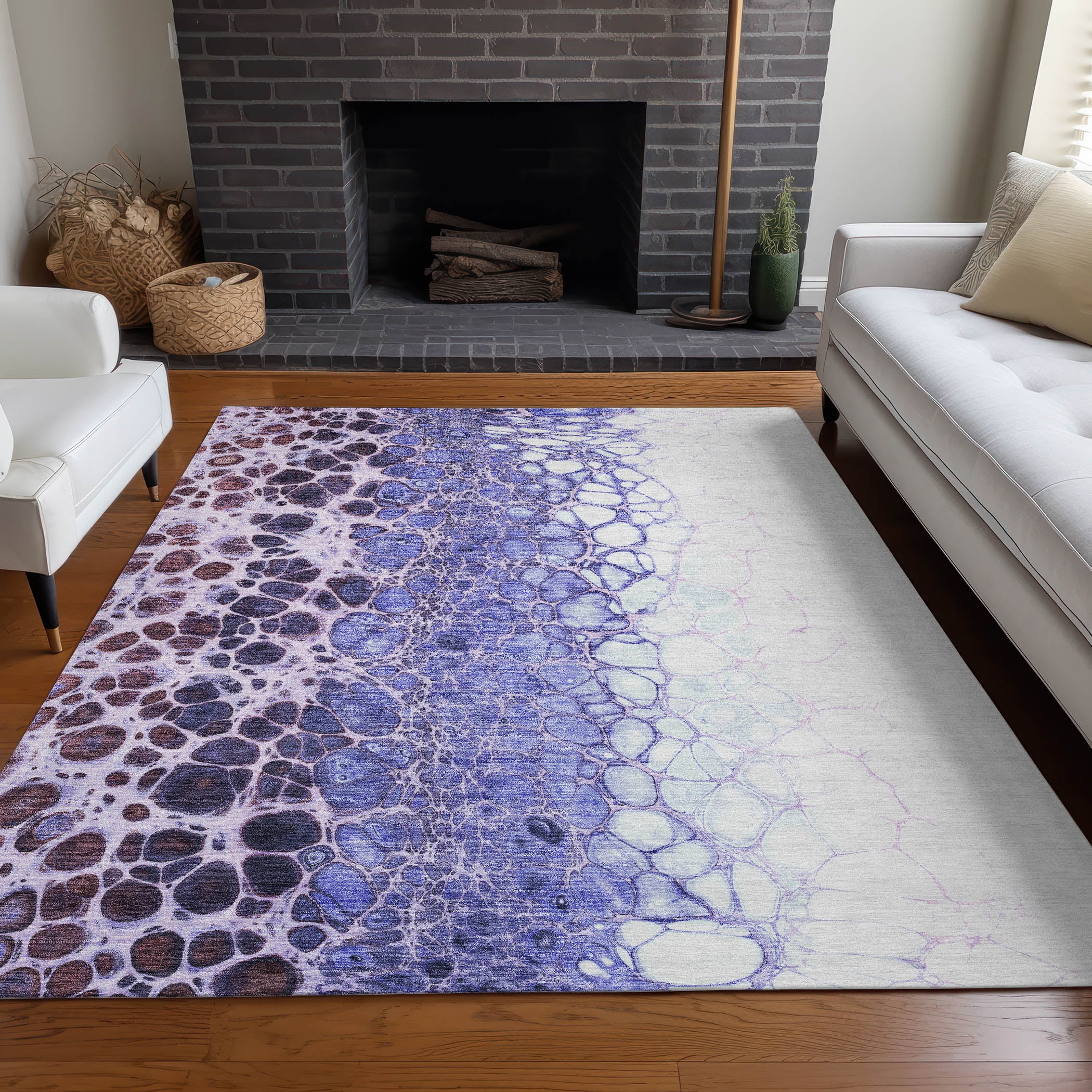 Addison Rugs Chantille Indoor/Outdoor Transitional Abstract Purple ...