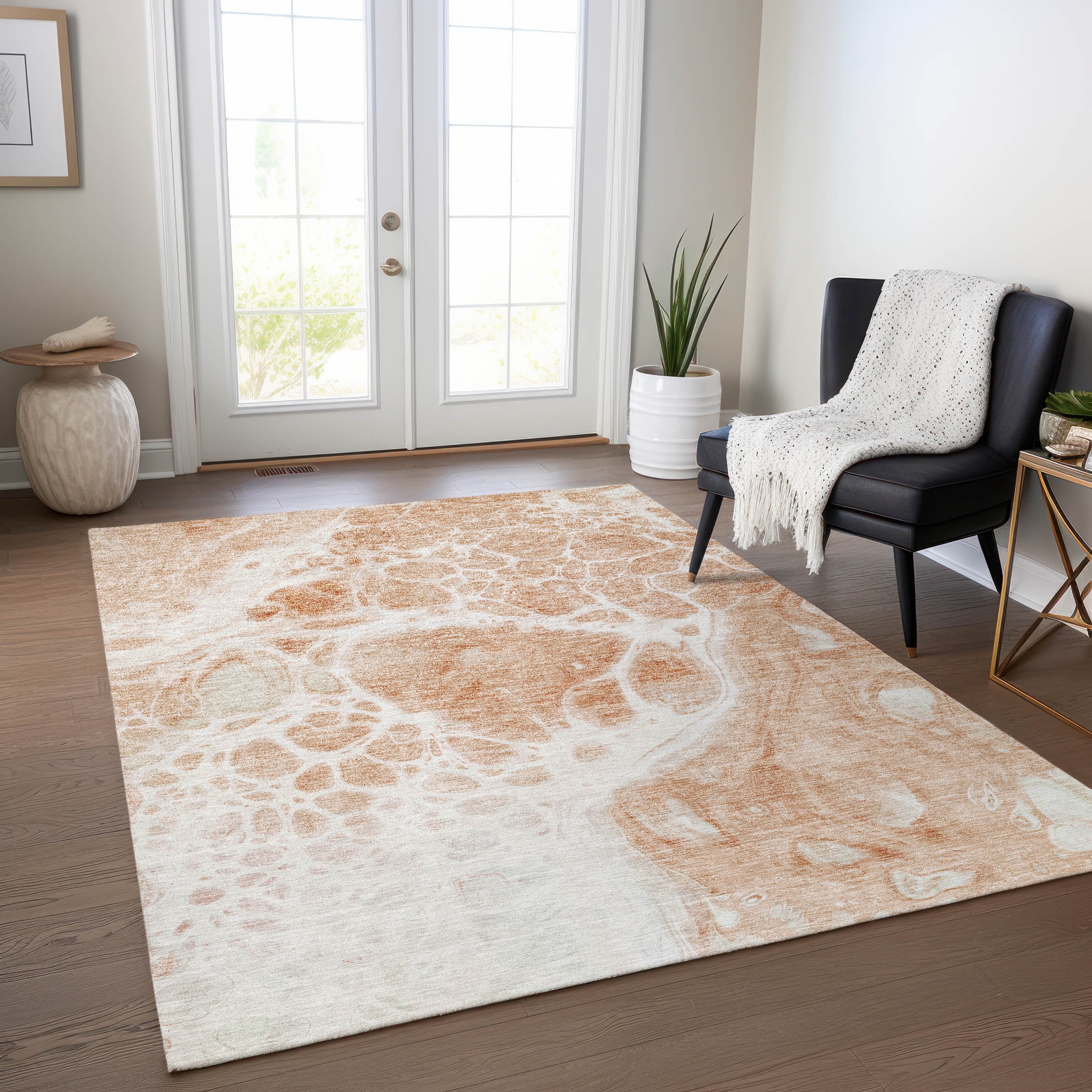 Addison Rugs Chantille Indoor/Outdoor Transitional Modern Coral ...