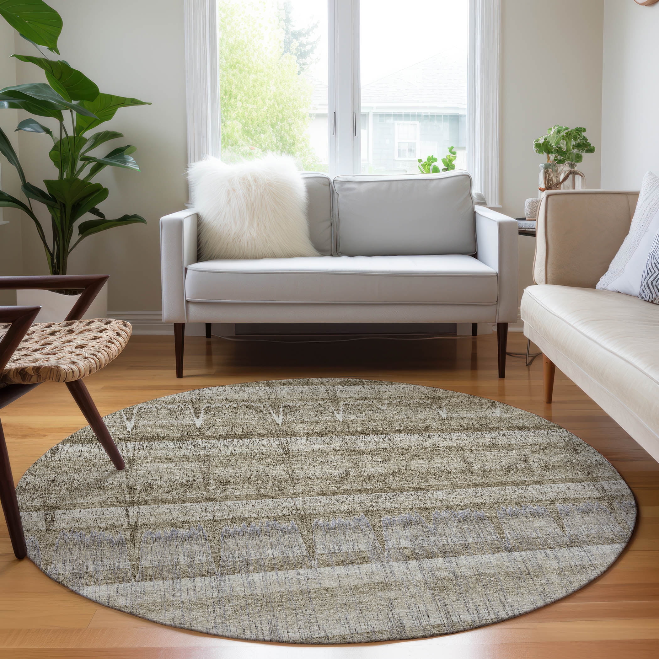 Addison Rugs Chantille Indoor/Outdoor Transitional Stripes Taupe ...