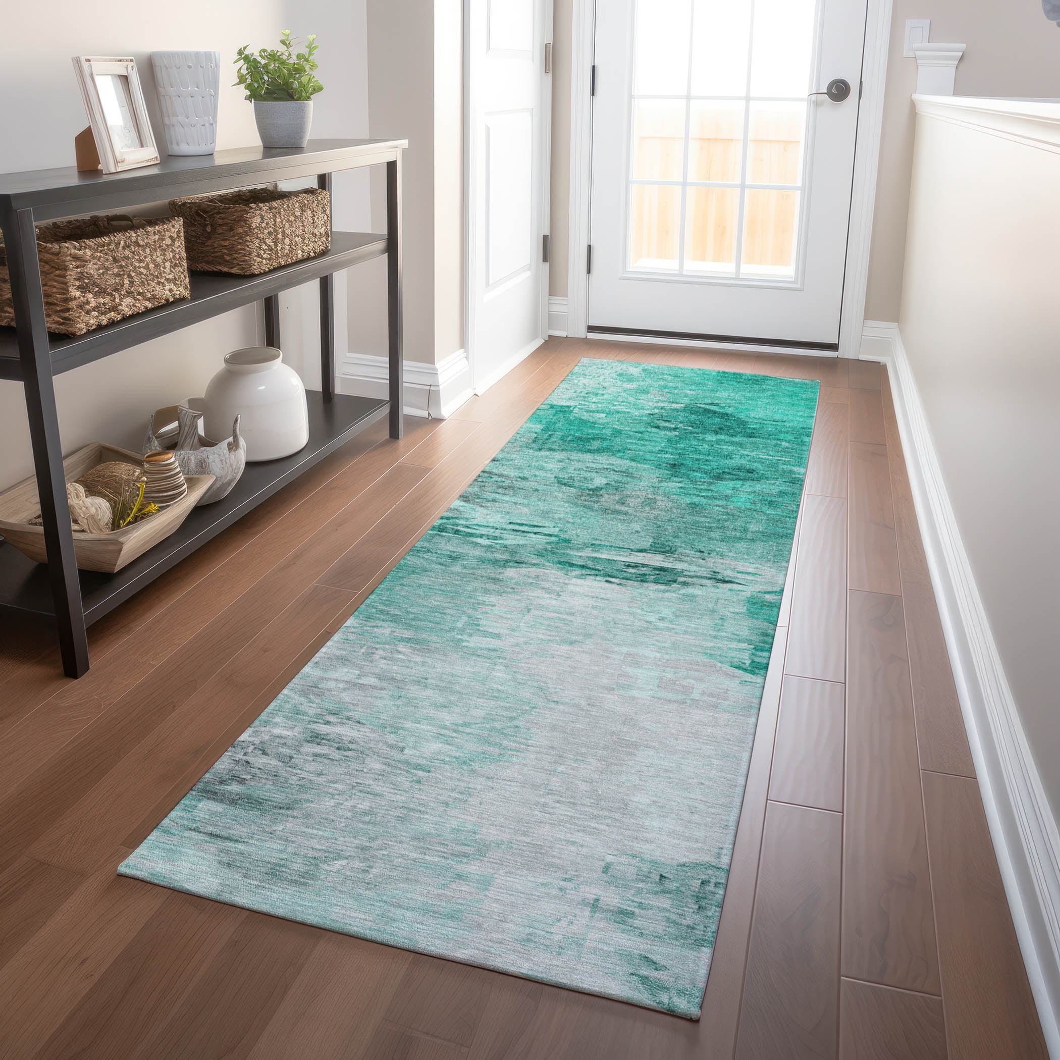 Addison Rugs Chantille Indoor/Outdoor Transitional Modern Teal Washable ...