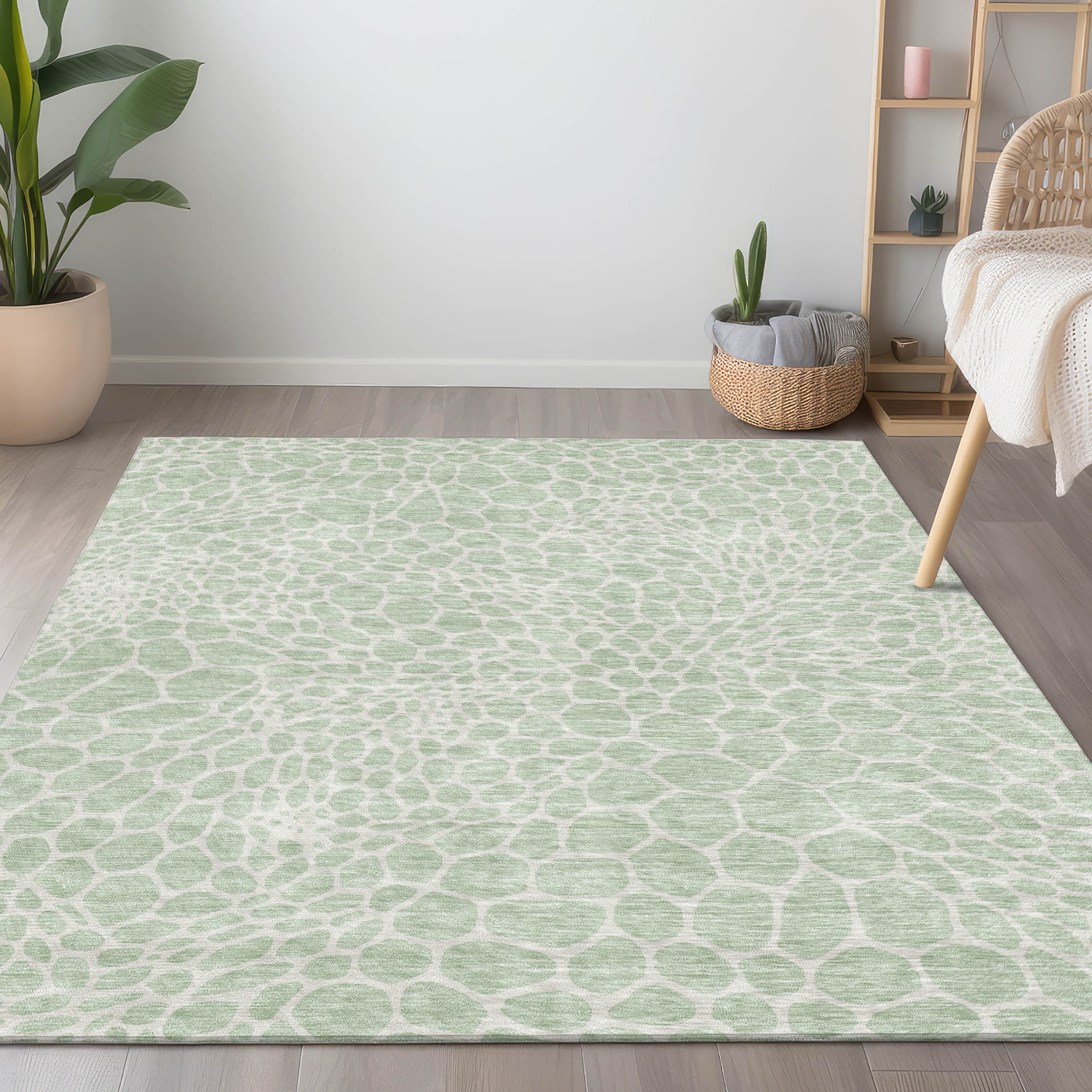 Addison Rugs Chantille Indoor/Outdoor Transitional Geometric Mint ...