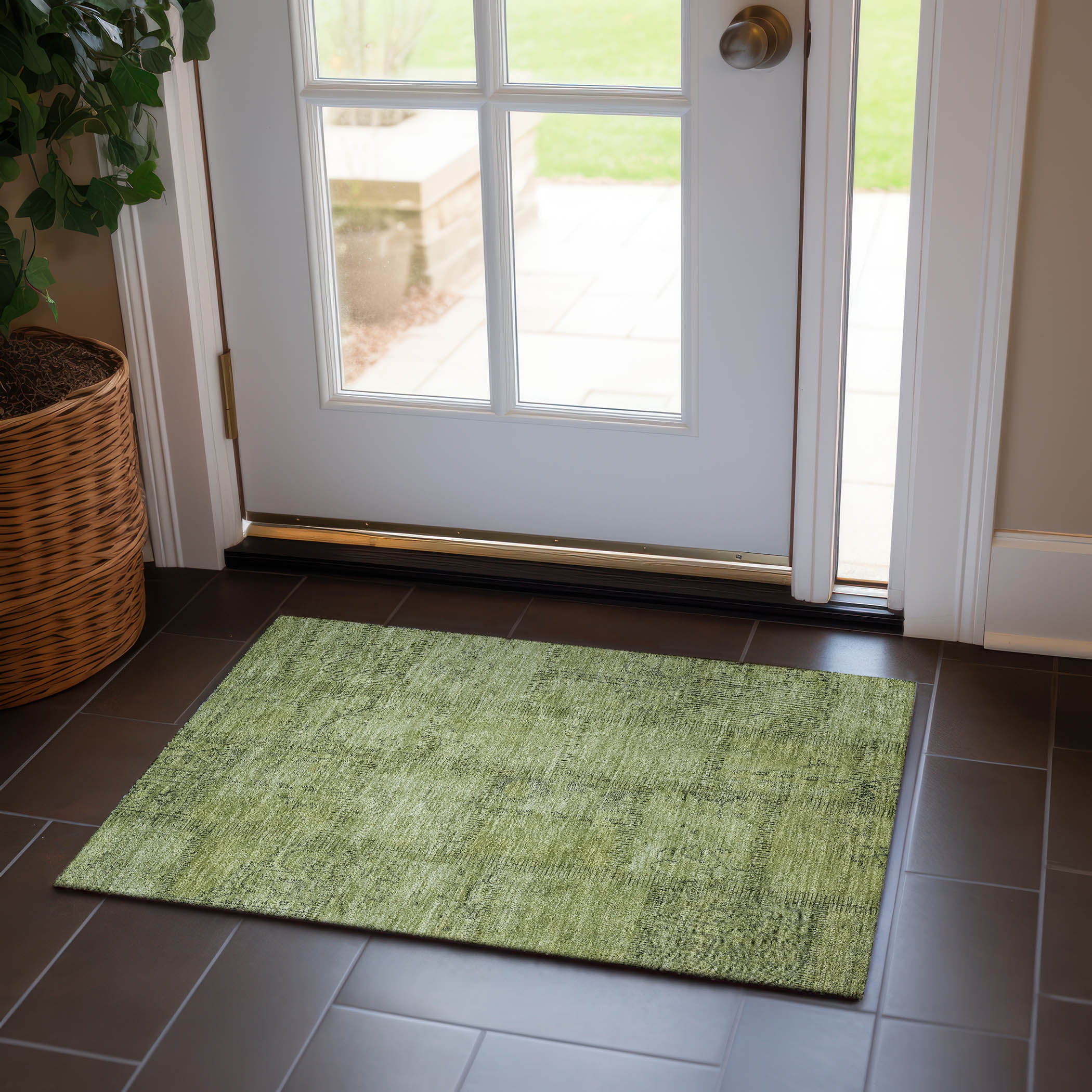 Addison Rugs Chantille Indoor/Outdoor Transitional Patchwork Fern ...
