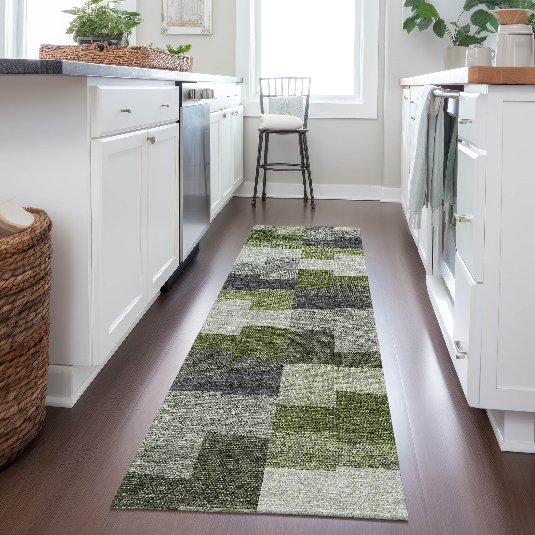 Addison Rugs Chantille Indoor/Outdoor Transitional Geometric Olive ...