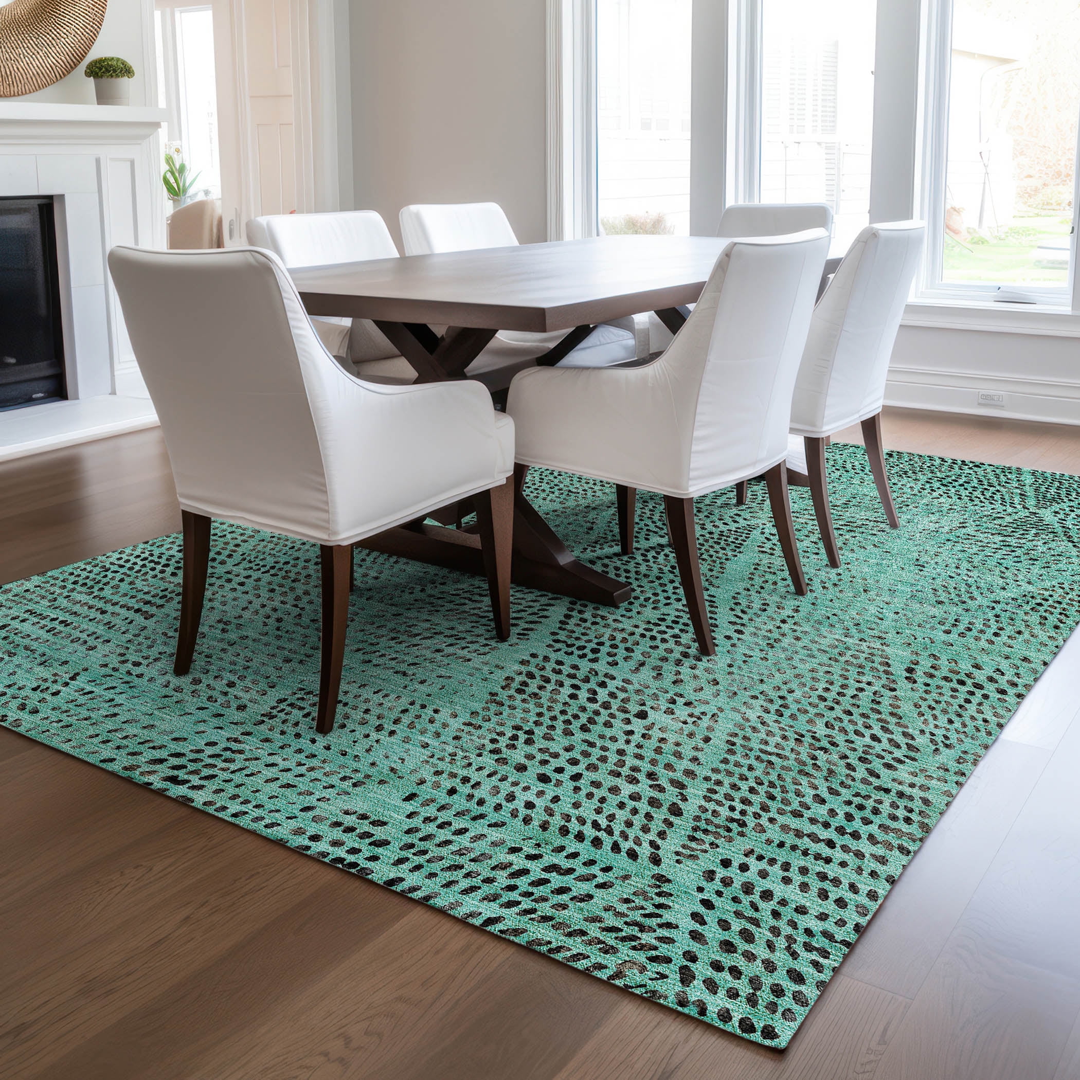 Addison Rugs Chantille Indoor/Outdoor Transitional Diamond Teal ...