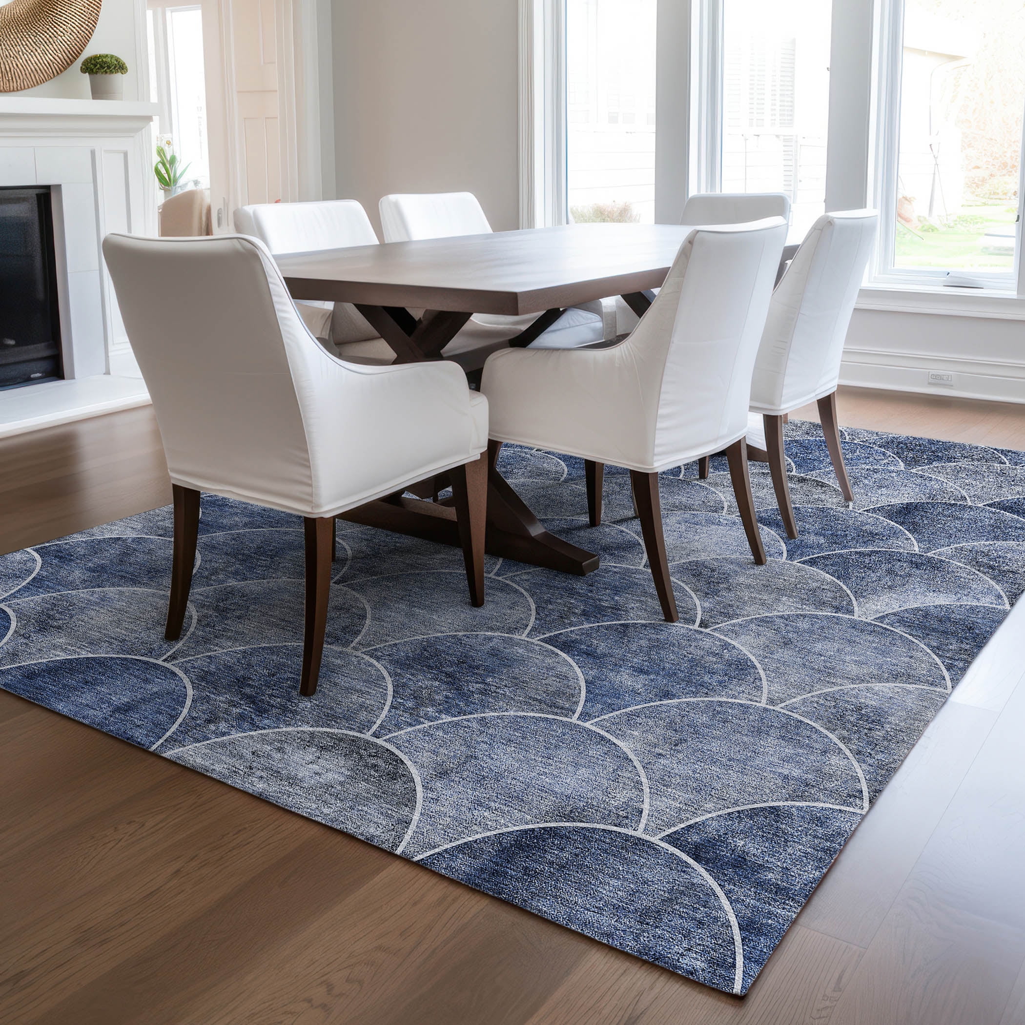 Addison Rugs Chantille Indoor/Outdoor Transitional Modern Blue Washable ...
