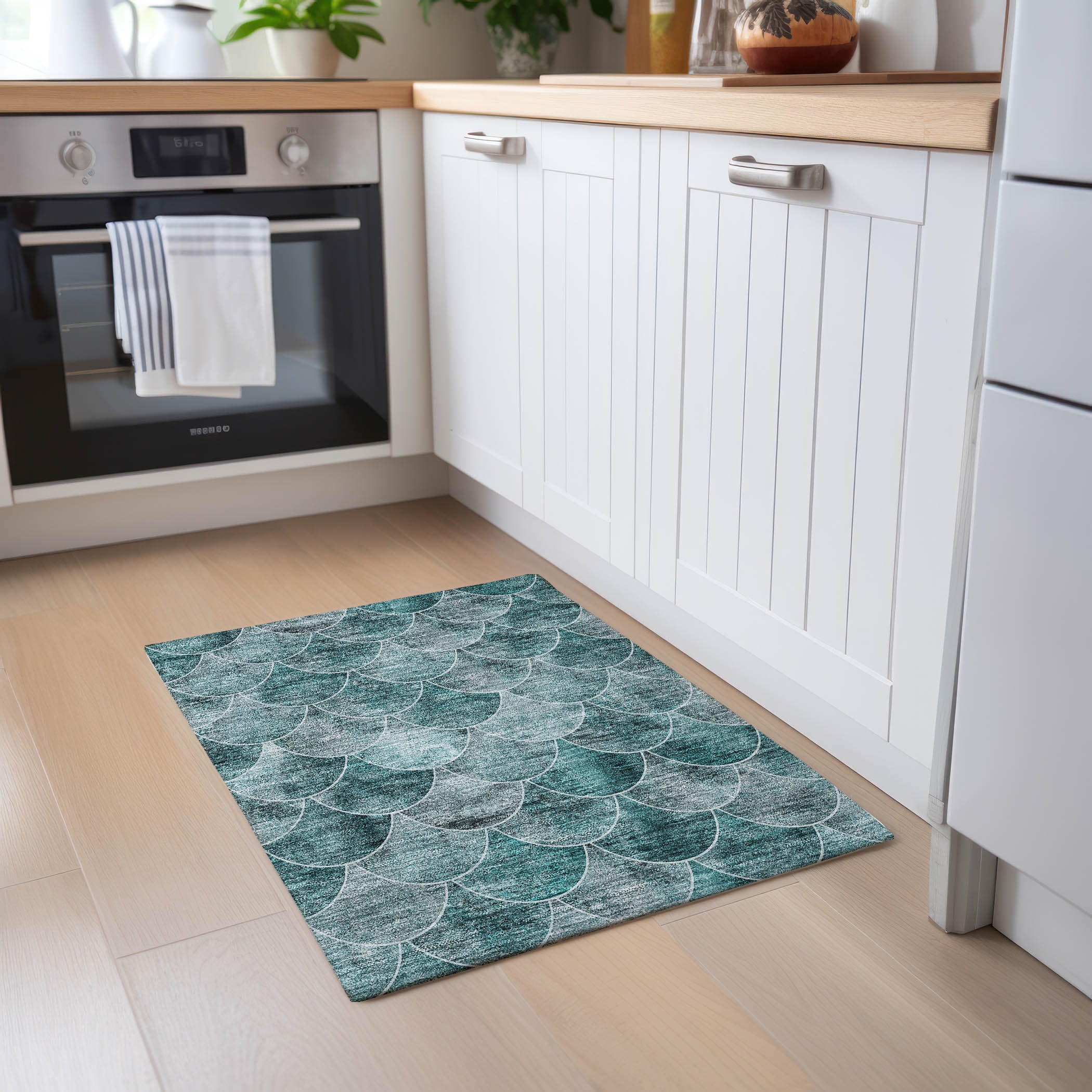 Addison Rugs Chantille Indoor/Outdoor Transitional Modern Teal Washable ...