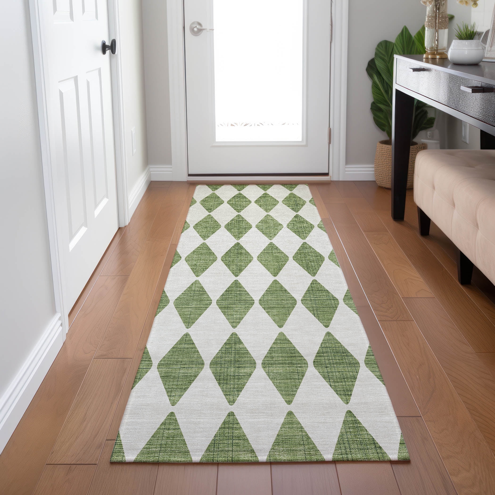 Addison Rugs Chantille Indoor/Outdoor Transitional Diamonds Green ...