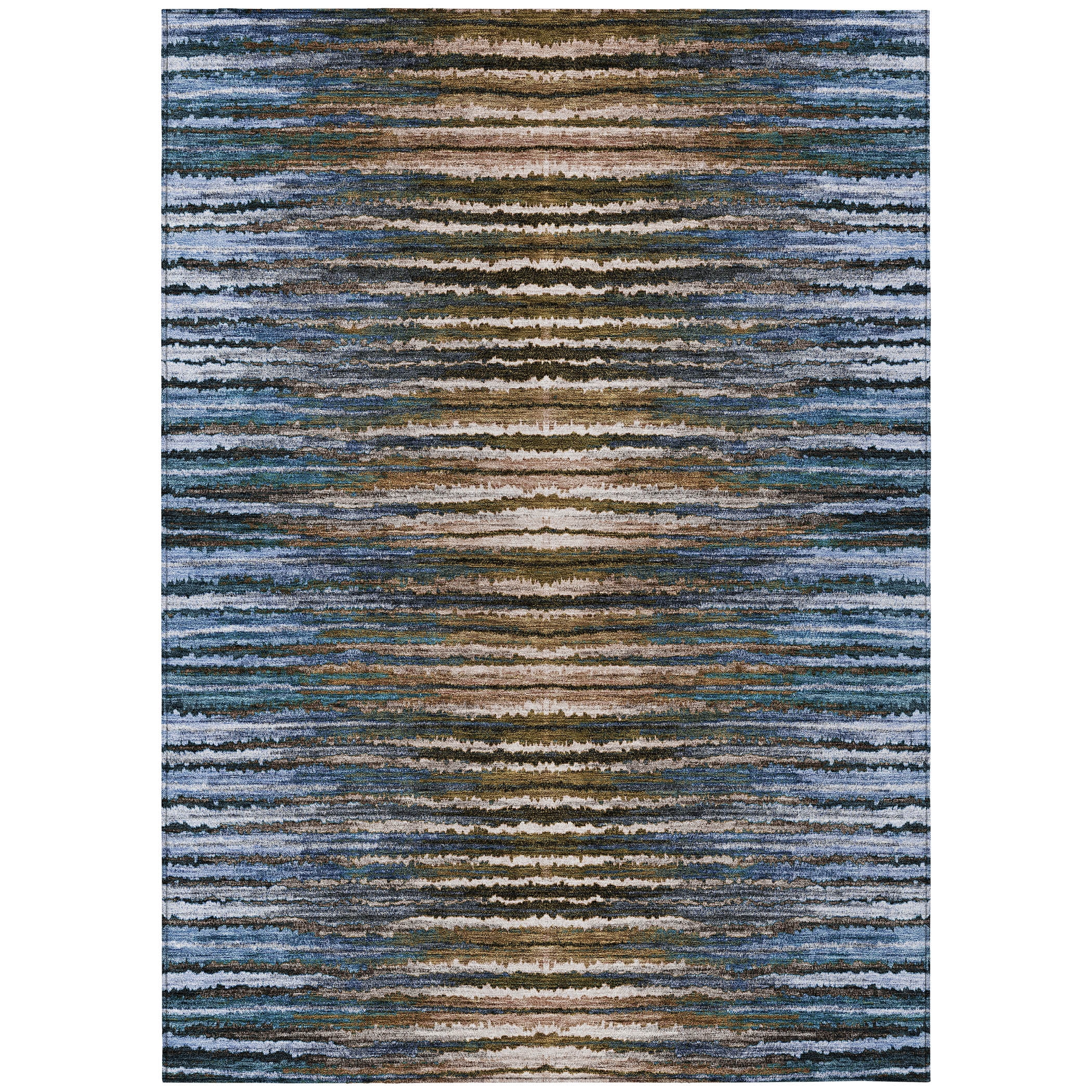 Addison Rugs Machine Washable Indoor/ Outdoor Chantille Jagged Stripes ...