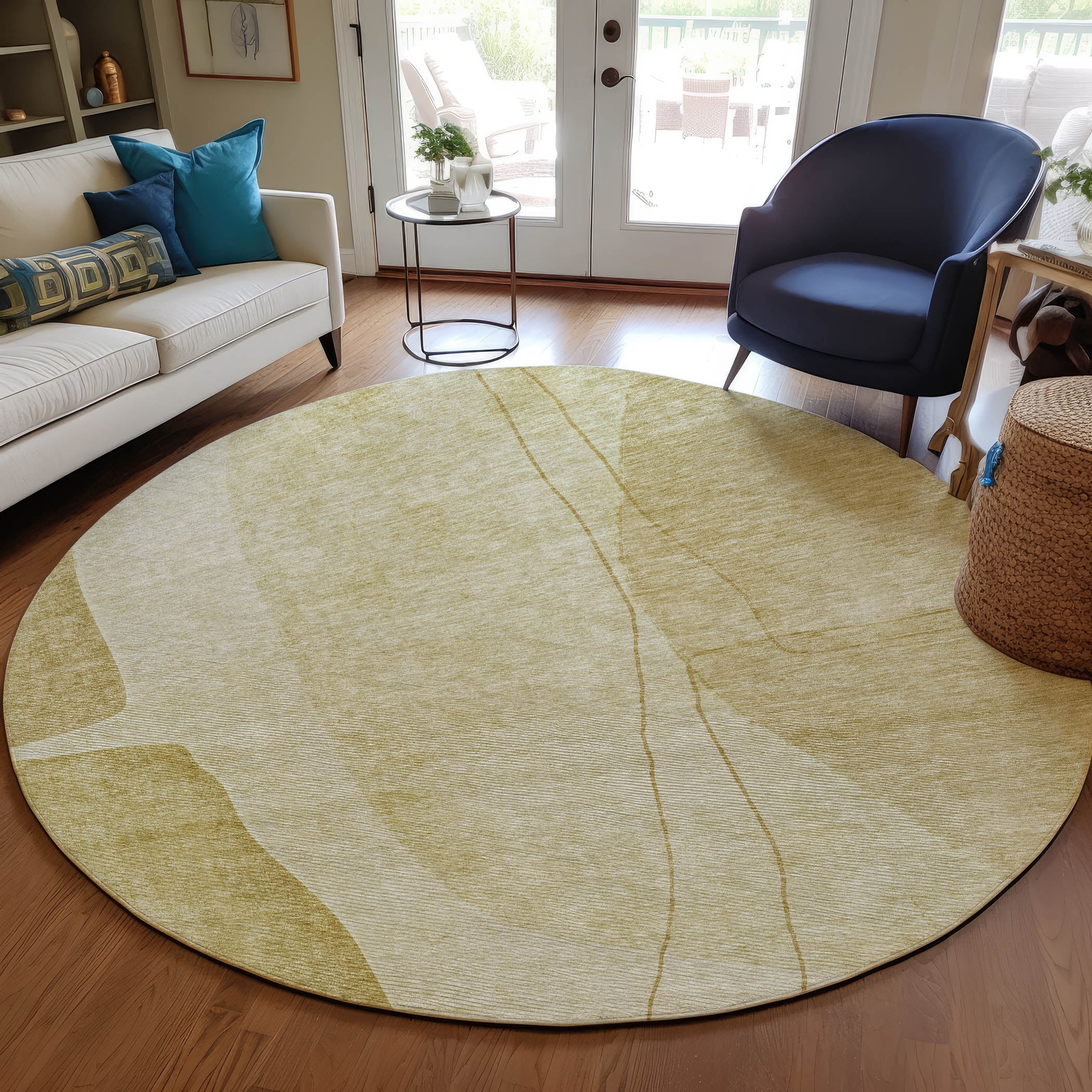 Addison Rugs Chantille Indoor/Outdoor Transitional Modern Gold Washable ...