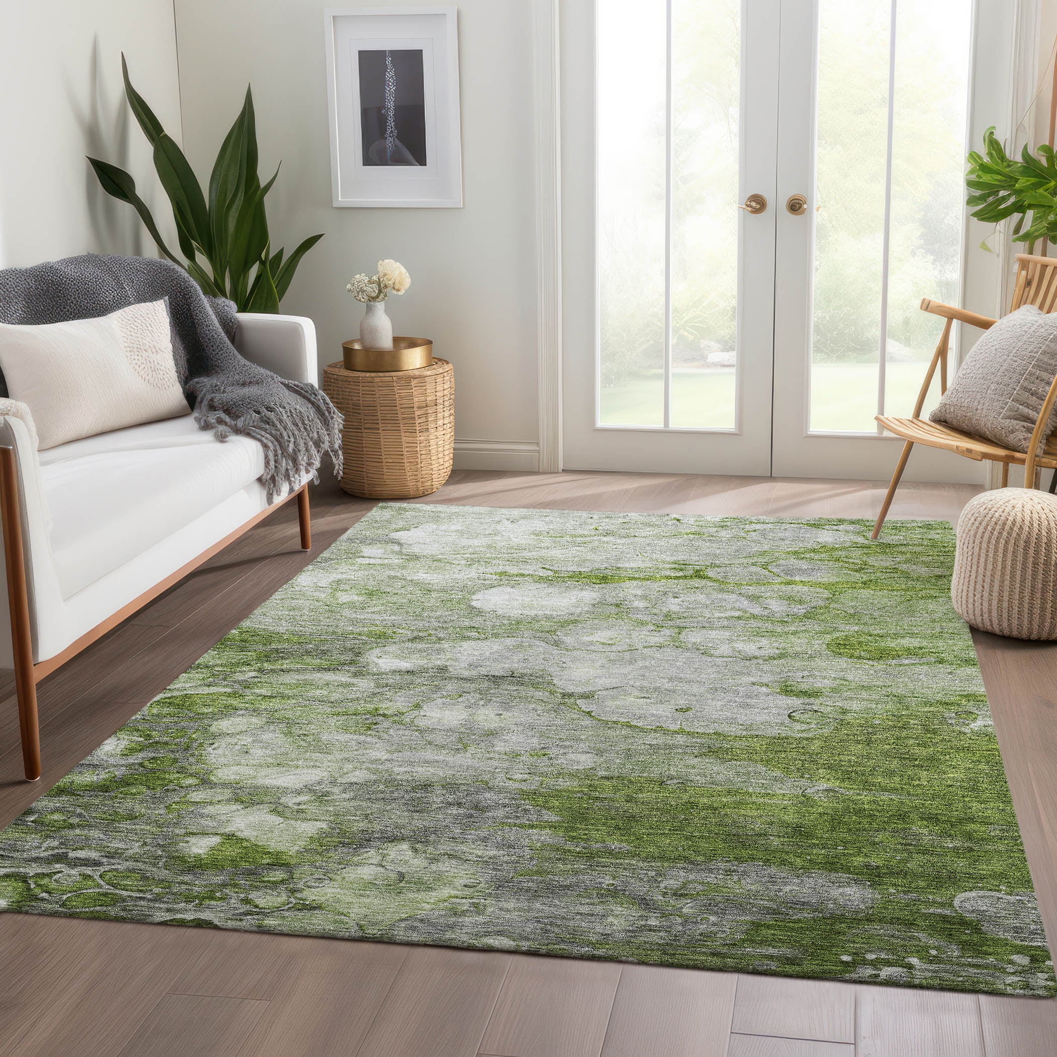 Addison Rugs Chantille Indoor/Outdoor Transitional Abstract Olive ...
