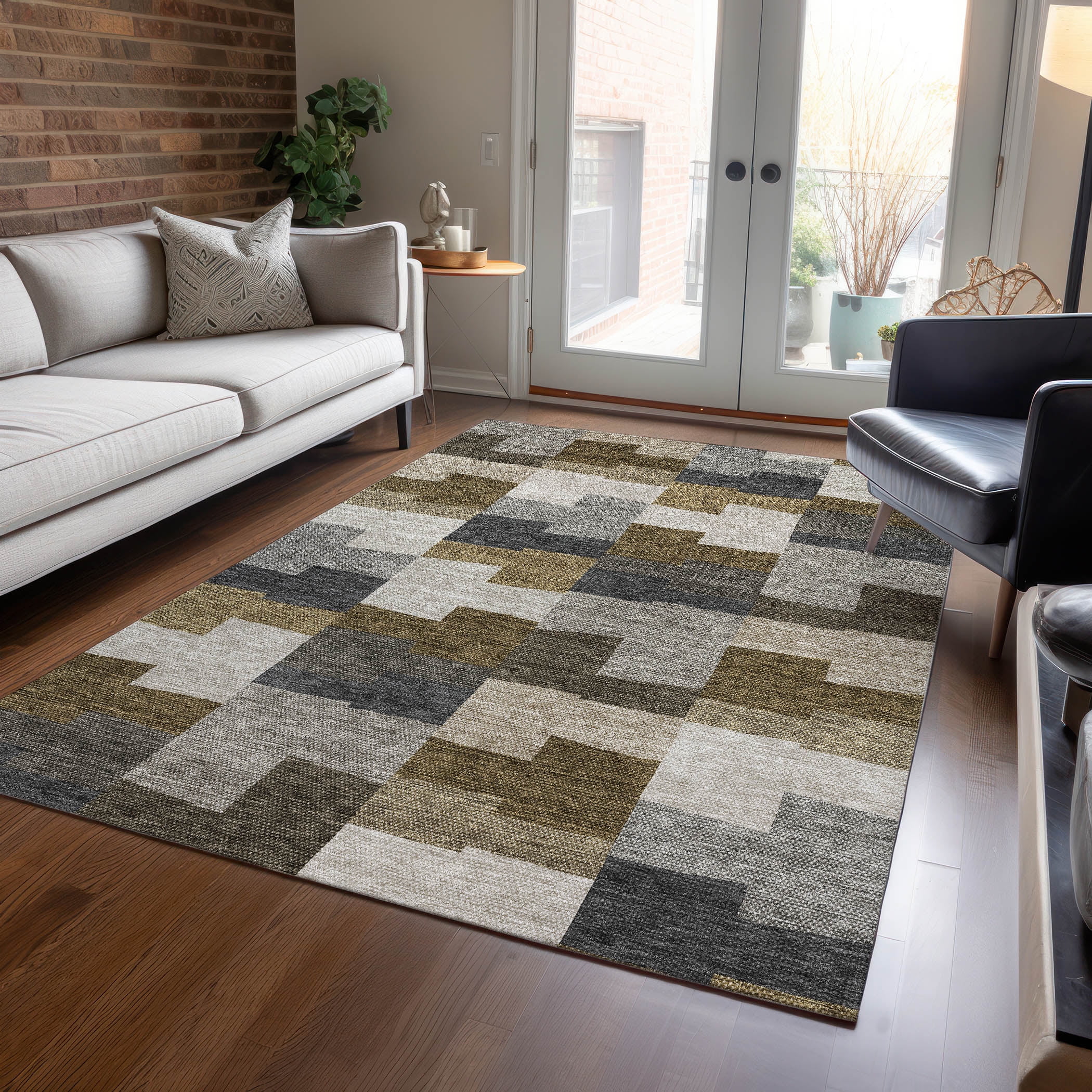 Addison Rugs Chantille Indoor/Outdoor Transitional Geometric Brown ...