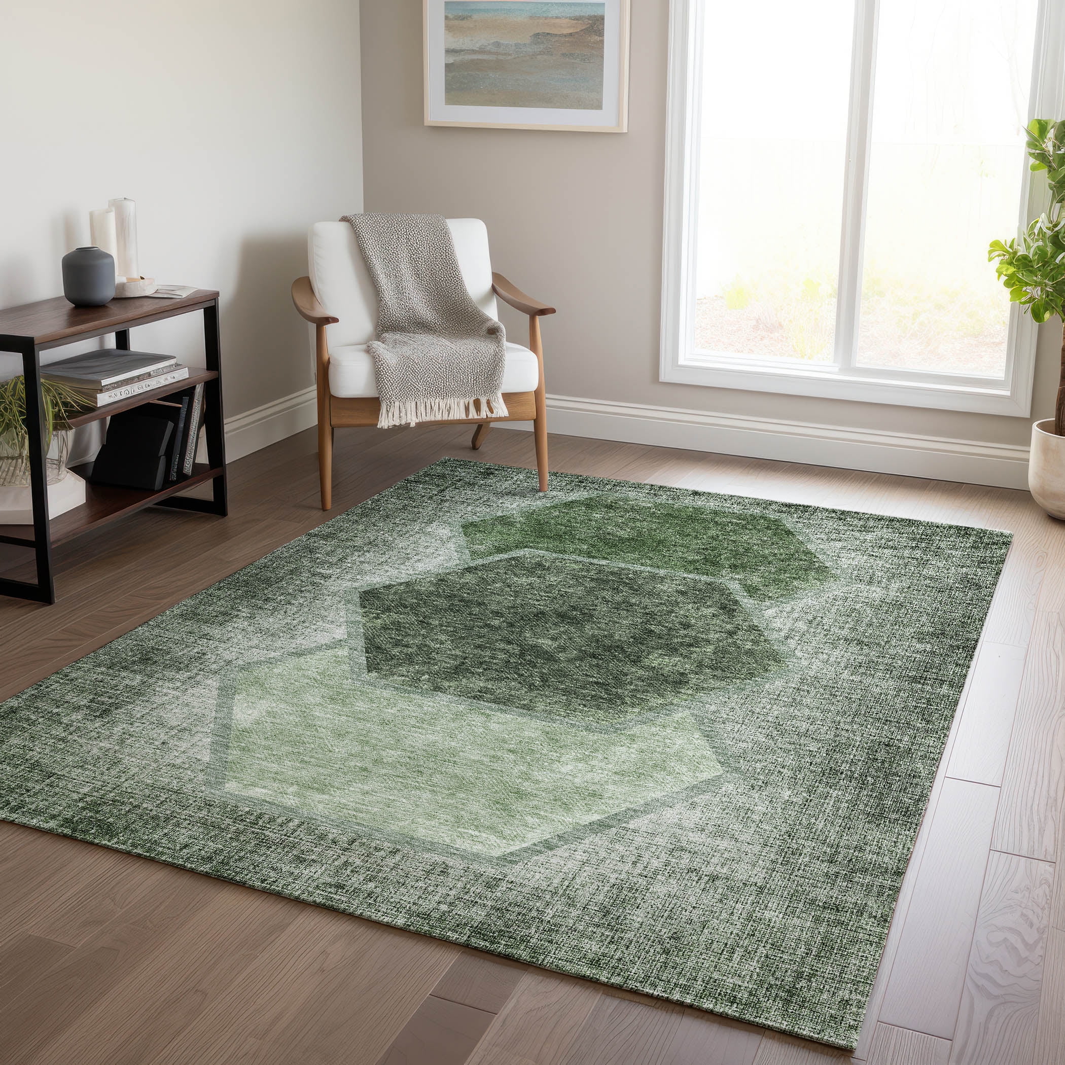 Addison Rugs Chantille Indoor/Outdoor Transitional Geometric Olive ...