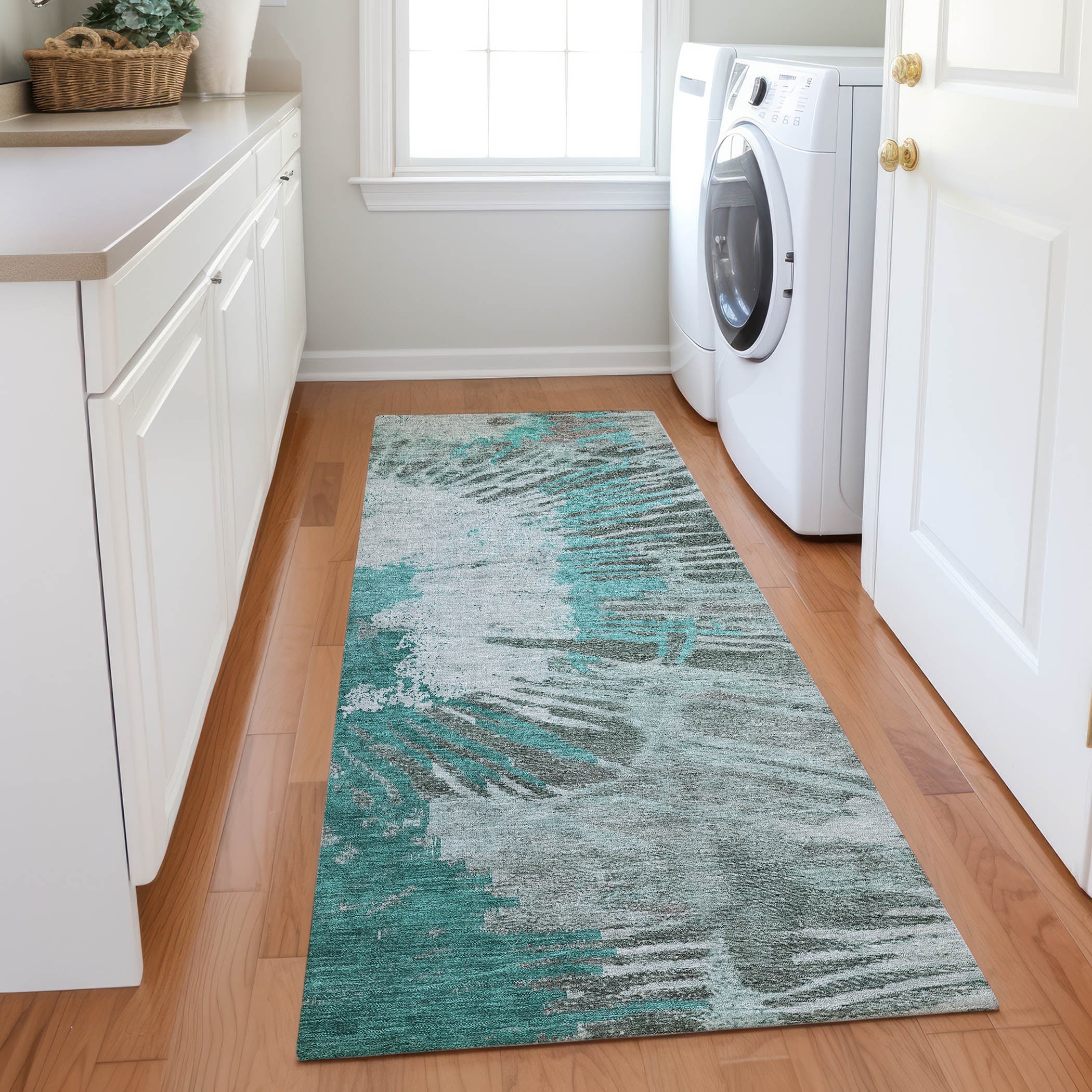 Addison Rugs Chantille Indoor/Outdoor Transitional Modern Teal Washable ...