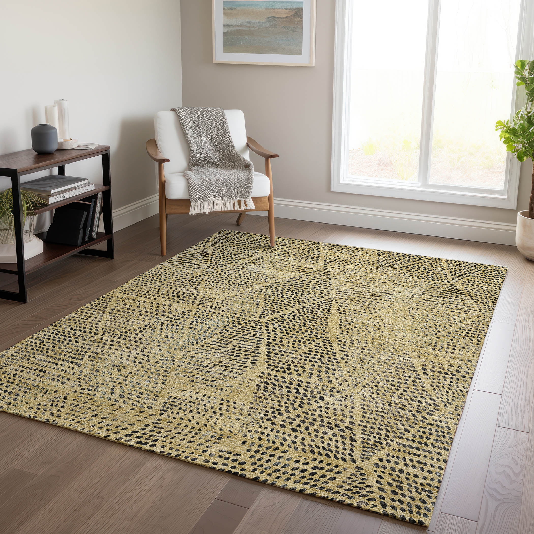 Addison Rugs Chantille Indoor/Outdoor Transitional Diamond Gold ...