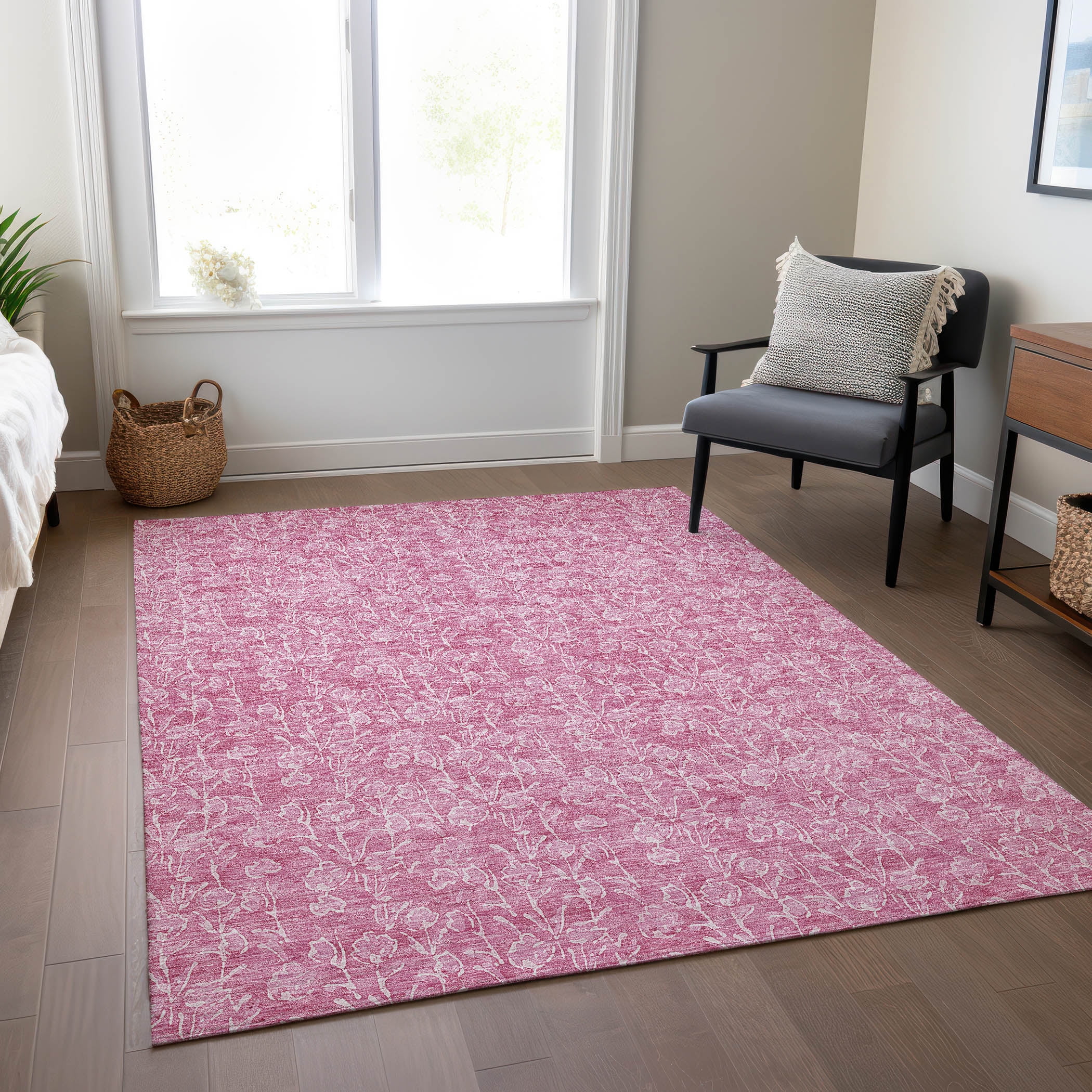 Addison Rugs Chantille Indoor/Outdoor Transitional Floral Blush ...