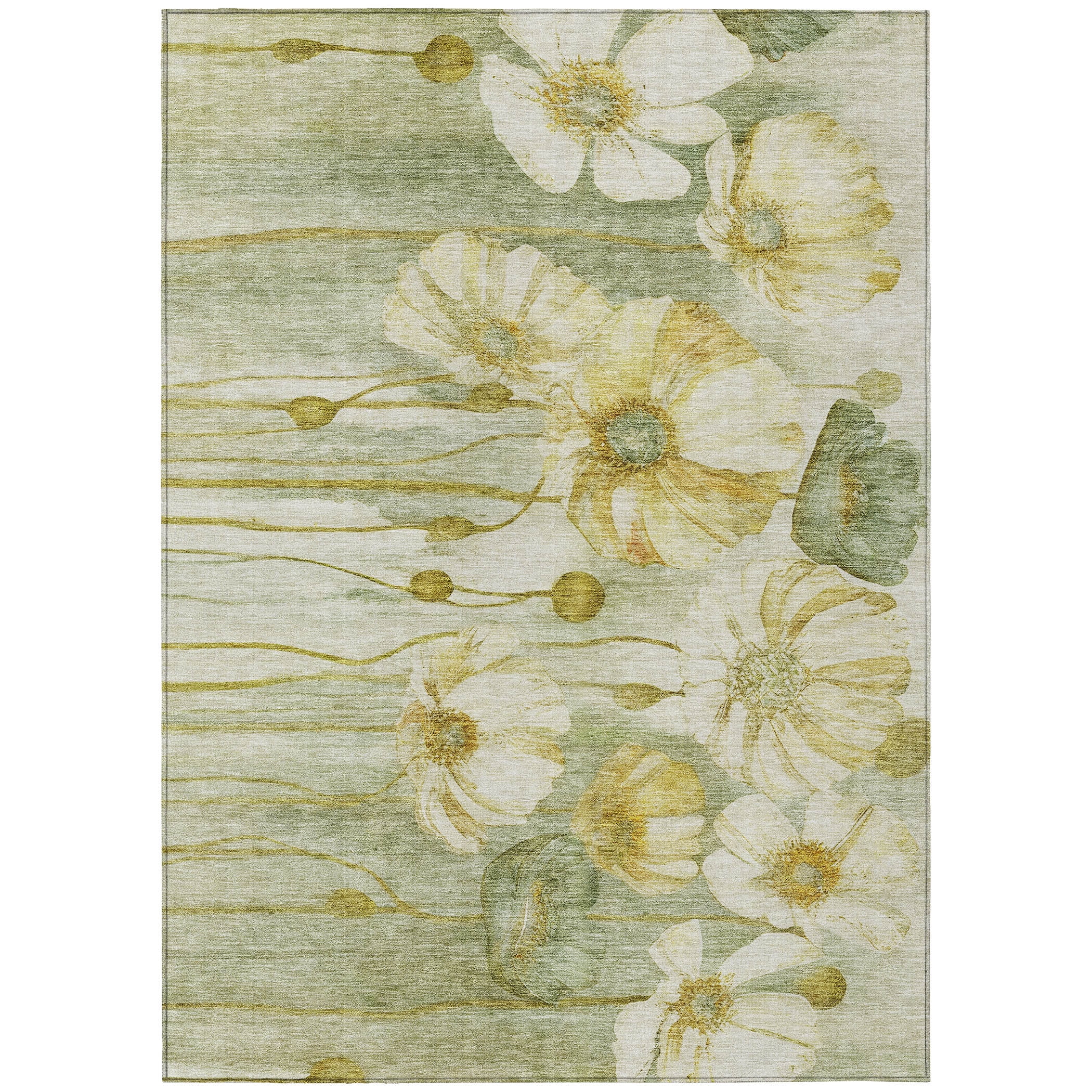 Addison Rugs Machine Washable Indoor/ Outdoor Chantille Modern Floral ...