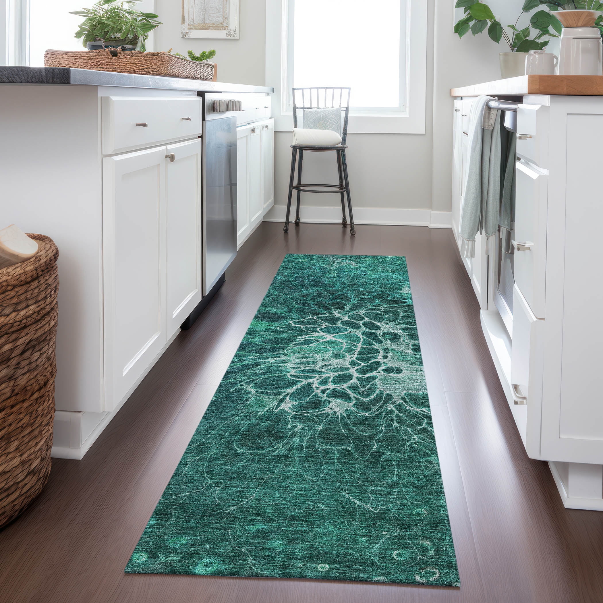 Addison Rugs Chantille Indoor/Outdoor Transitional Modern Teal Washable ...