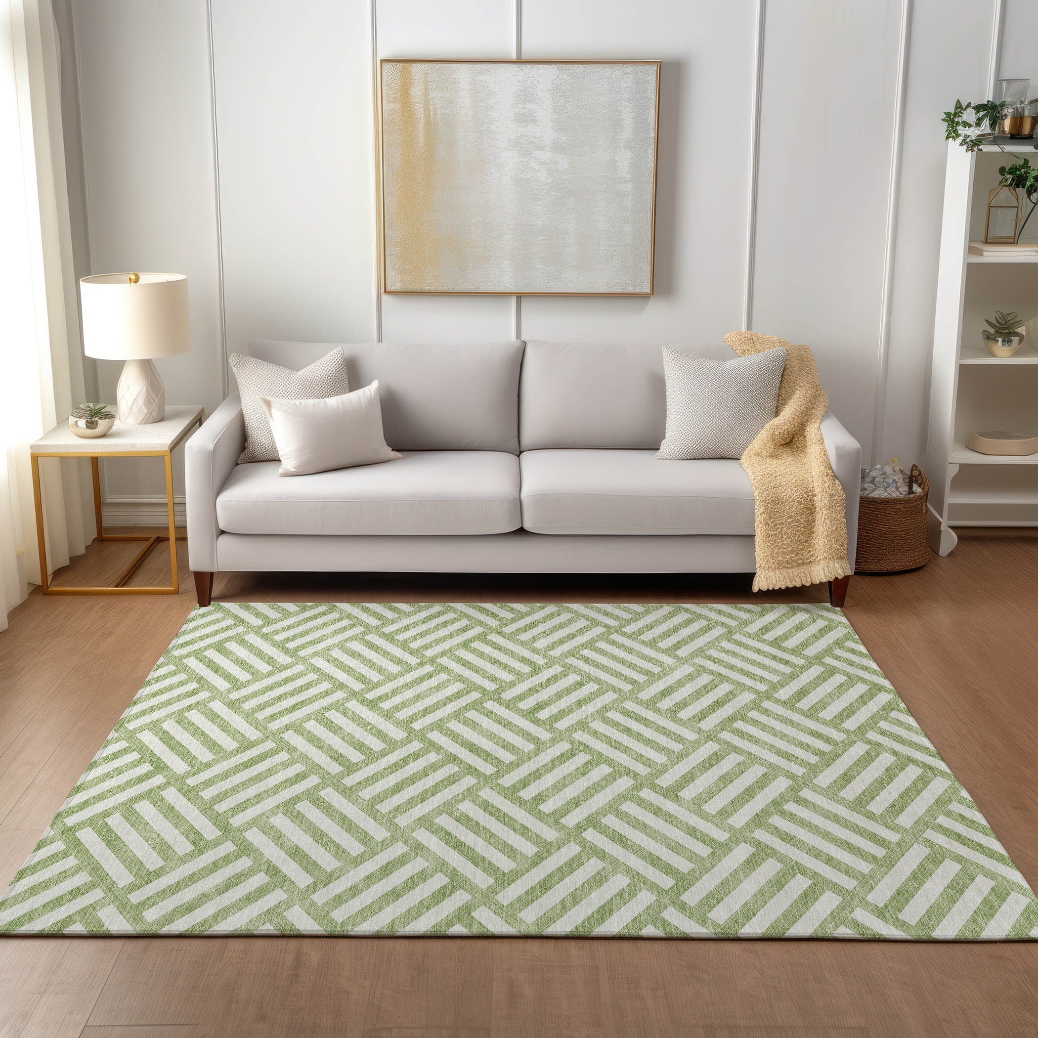 Addison Rugs Machine Washable Indoor/ Outdoor Chantille Modern Geo Rug ...