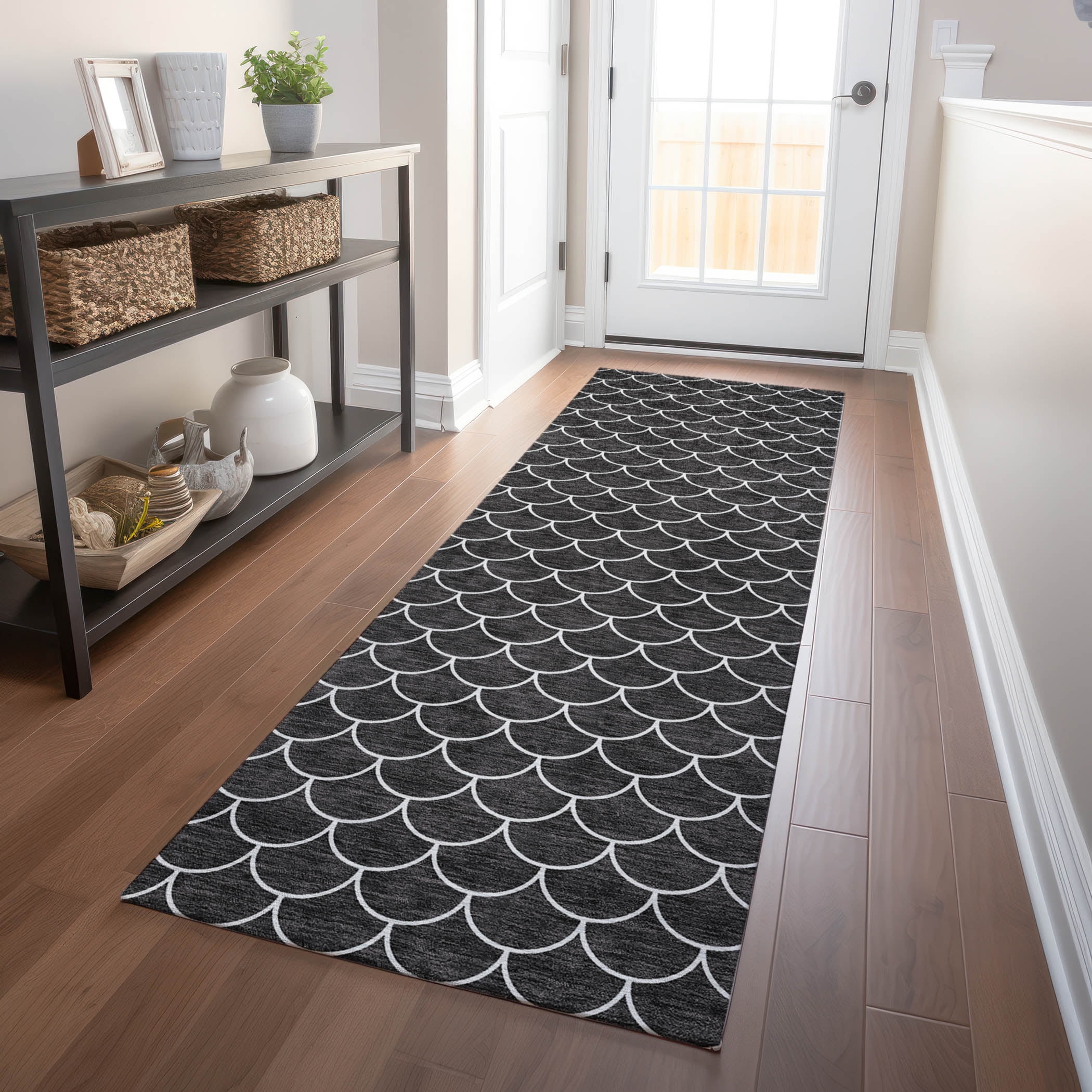Addison Rugs Chantille Indoor/Outdoor Transitional Geometric Black ...