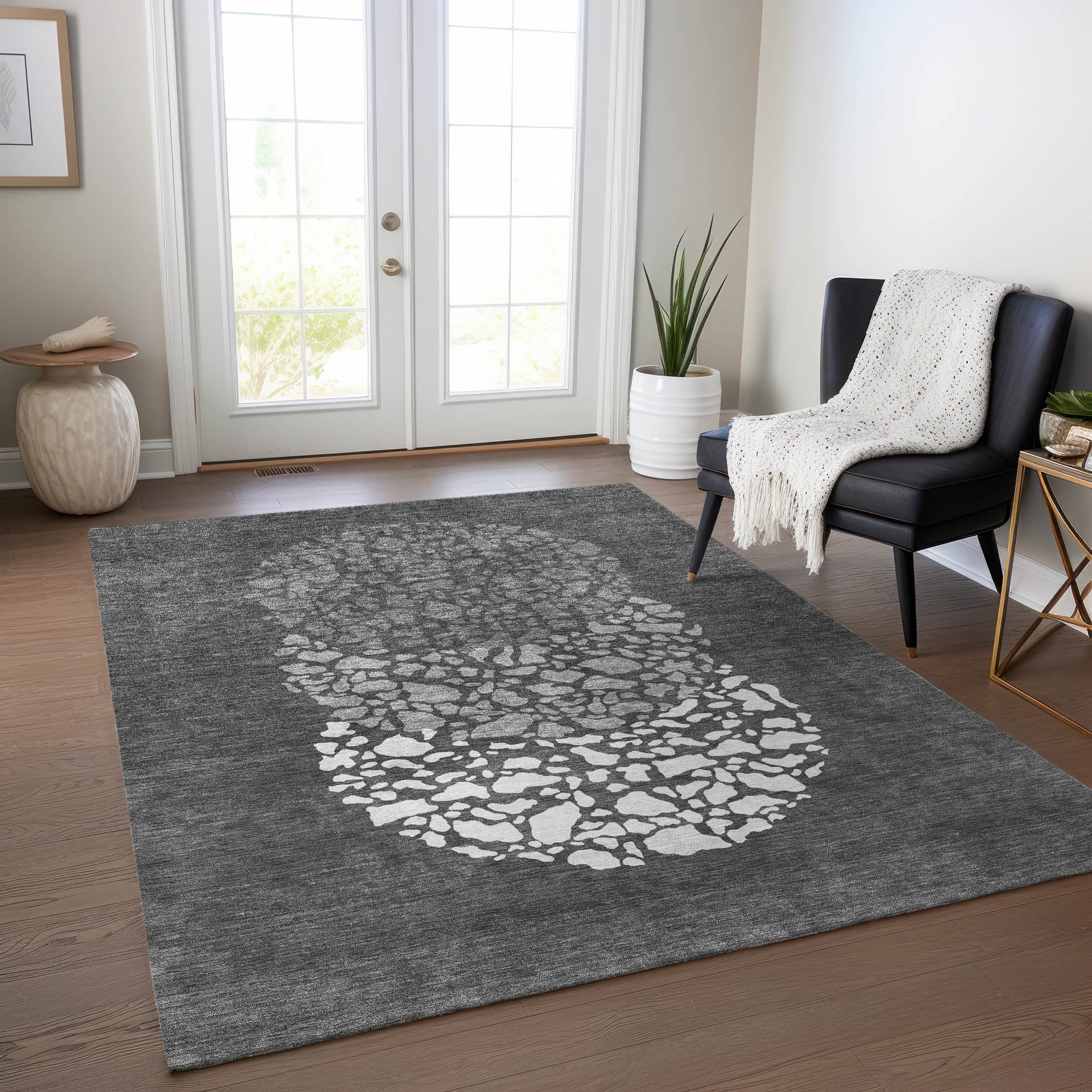 Addison Rugs Machine Washable Indoor/ Outdoor Chantille Modern Mosaic ...