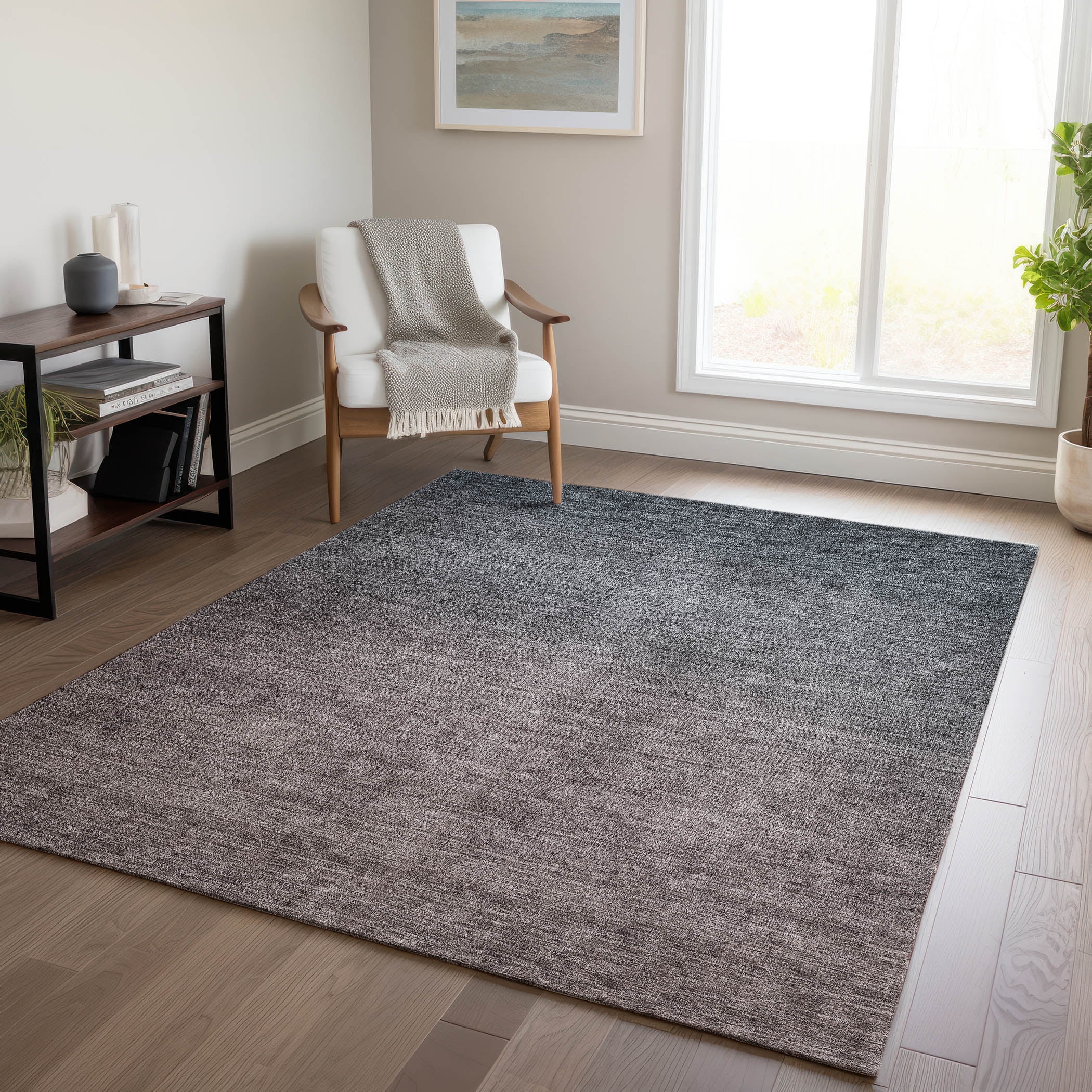 Addison Rugs Chantille Indoor/Outdoor Solid Ombre Gray Washable ...