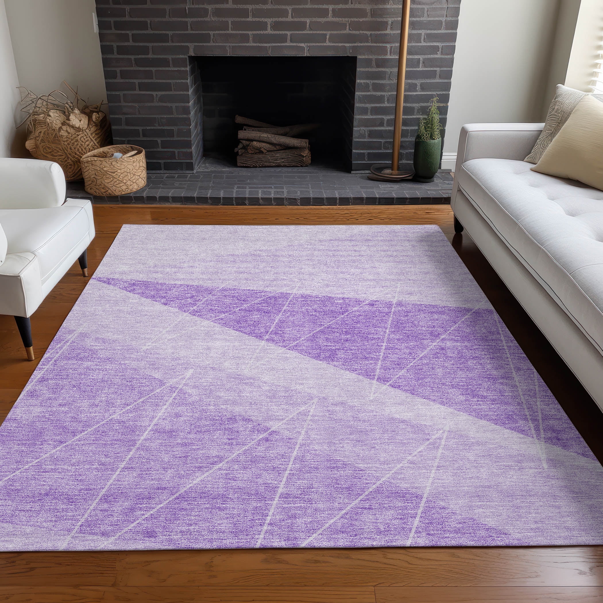 Addison Rugs Chantille Indoor/Outdoor Transitional Modern Lavender ...