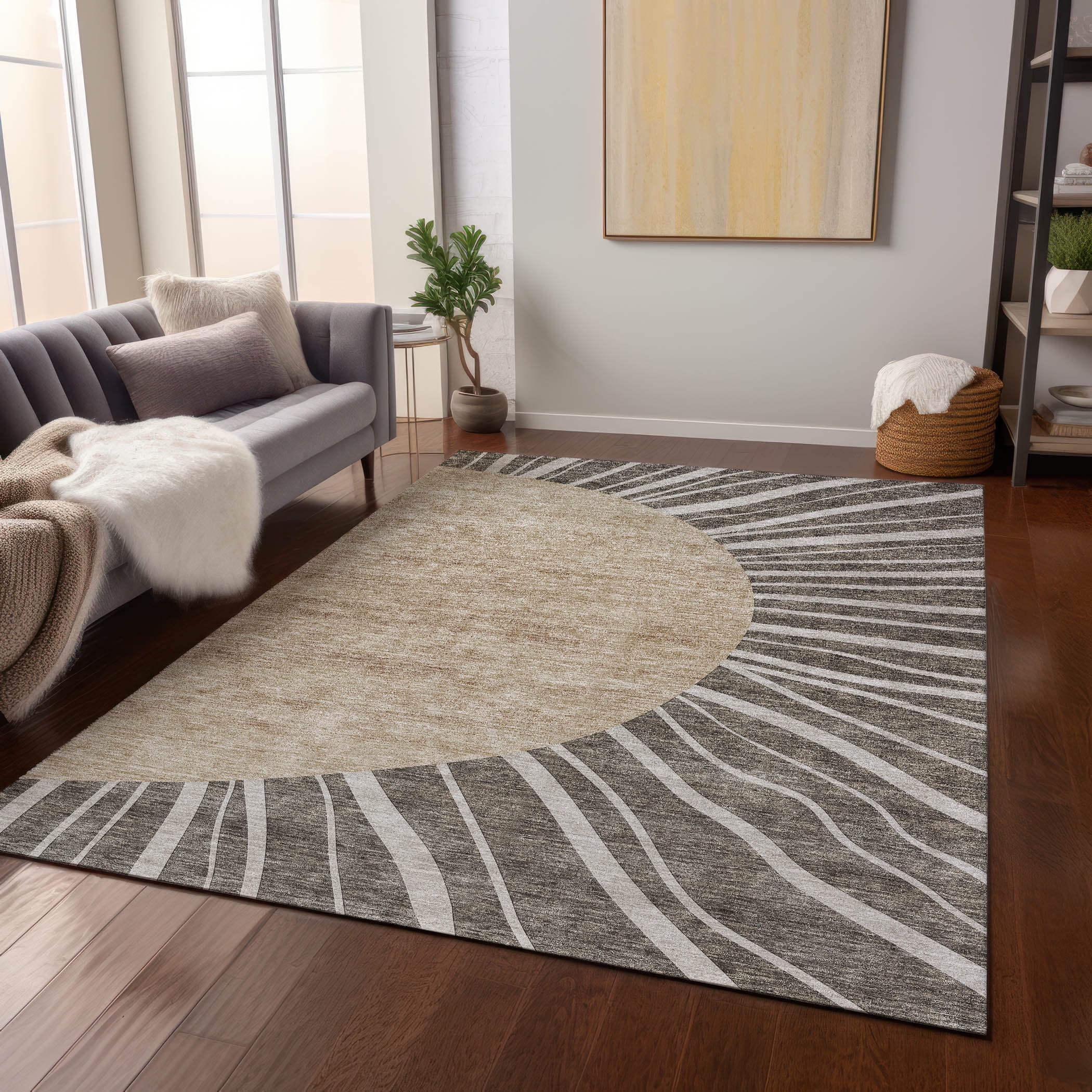 Addison Rugs Chantille Indoor/Outdoor Transitional Abstract Chocolate ...