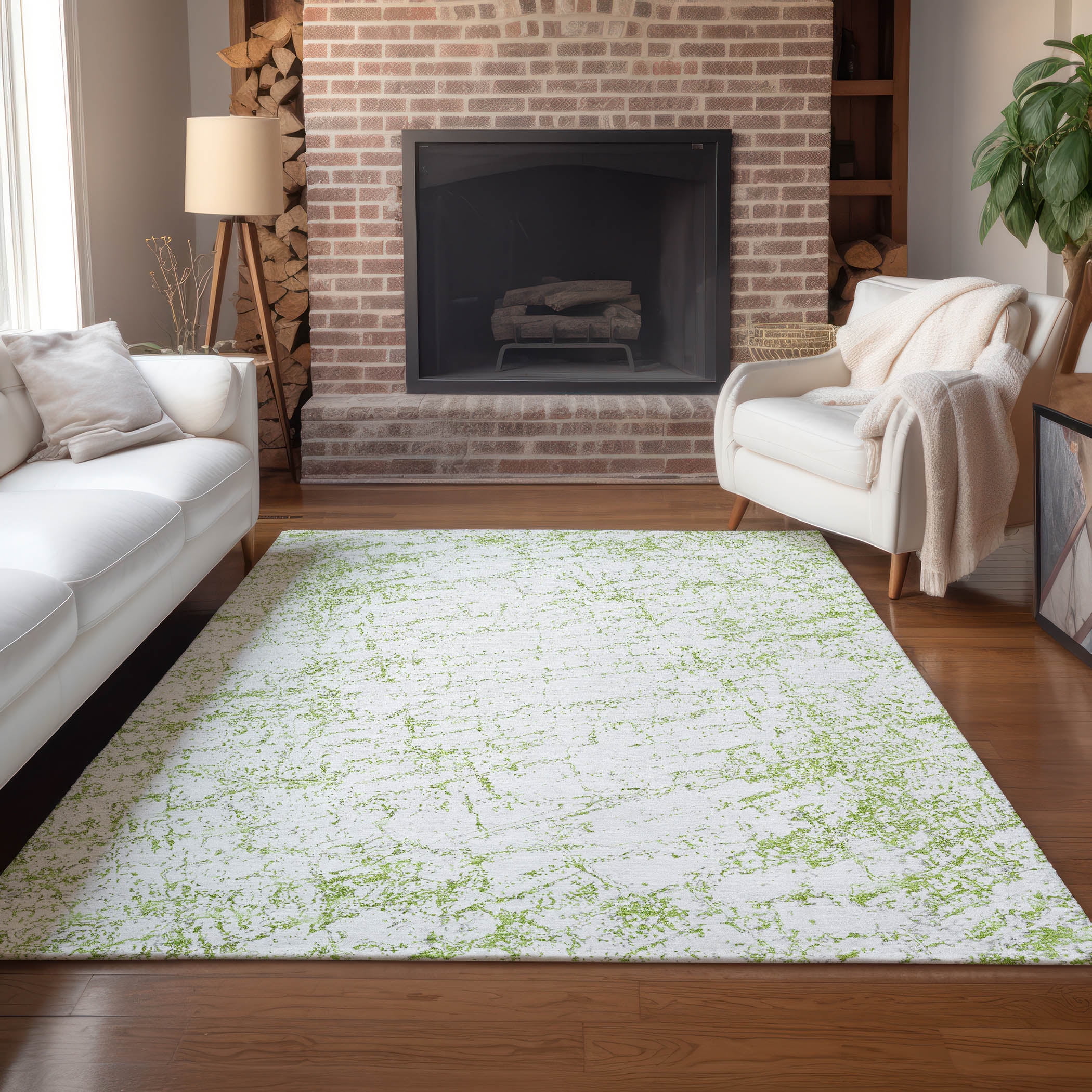 Addison Rugs Chantille Indoor/Outdoor Transitional Organic Green ...