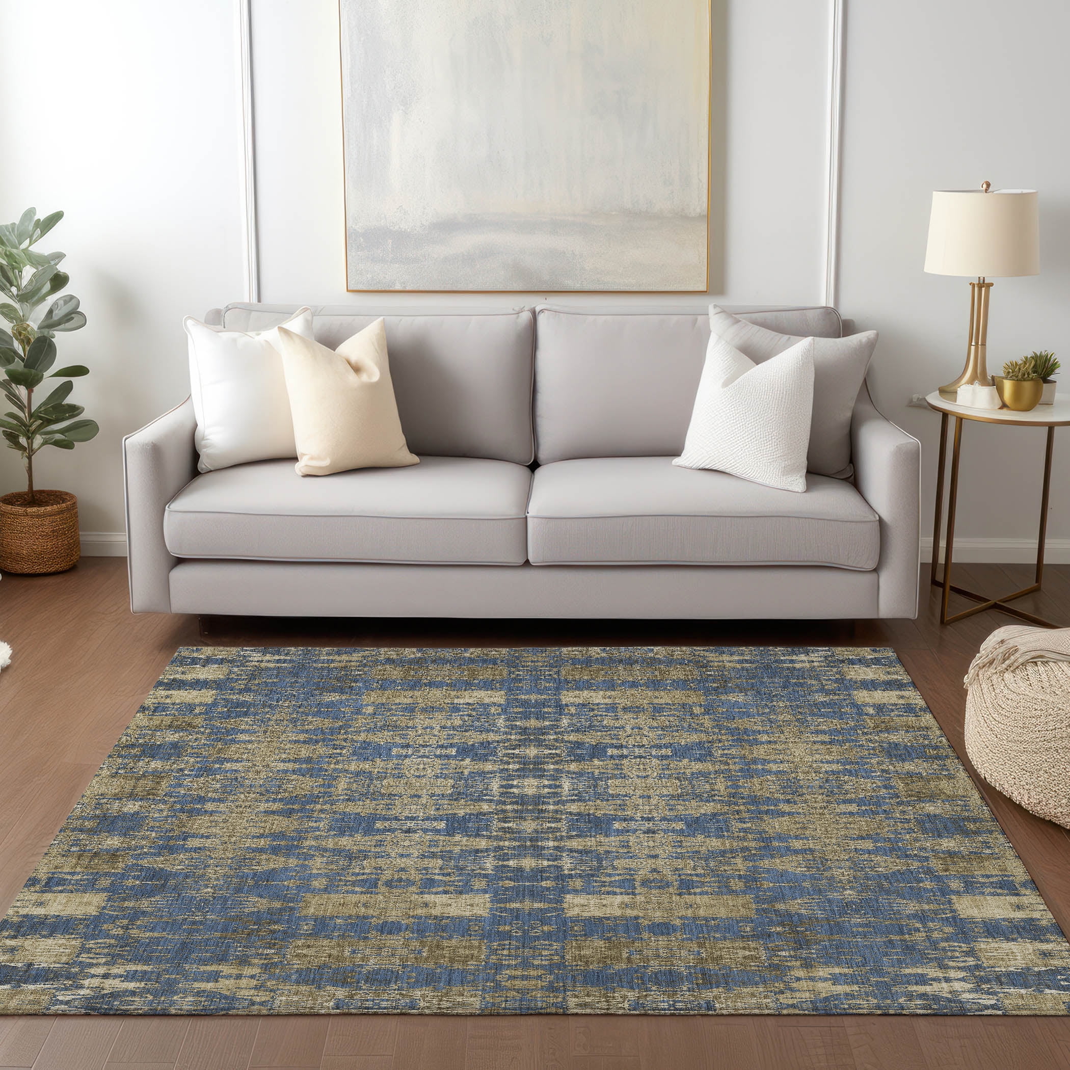 Addison Rugs Chantille Indoor/Outdoor Transitional Moroccan Blue ...