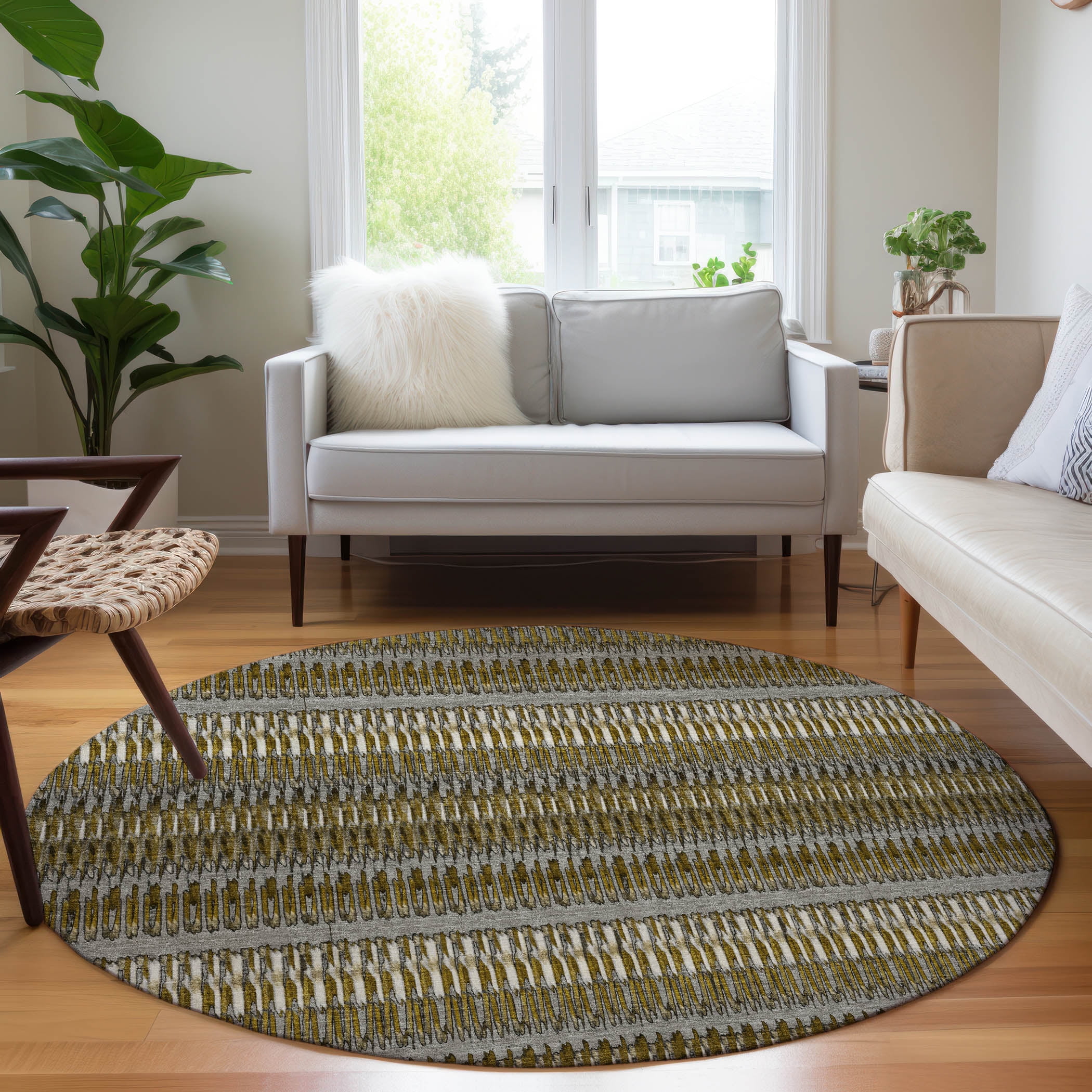 Addison Rugs Chantille Indoor/Outdoor Transitional Stripes Coffee ...