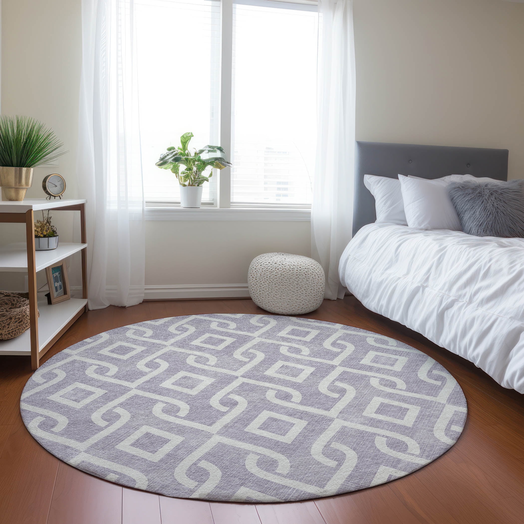 Addison Rugs Chantille Indoor/Outdoor Transitional Geometric Lavender ...