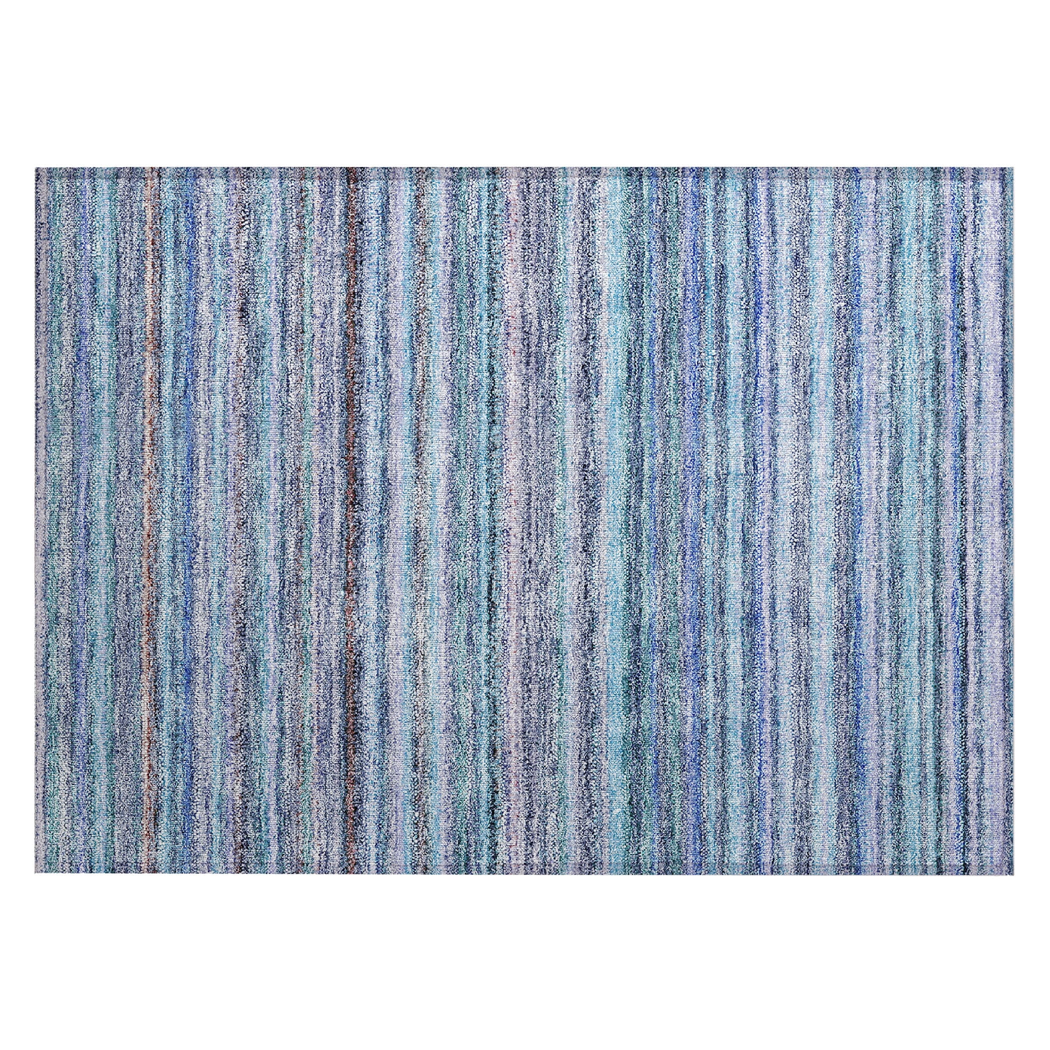 Addison Rugs Machine Washable Indoor/ Outdoor Chantille Stripes Rug Sky ...
