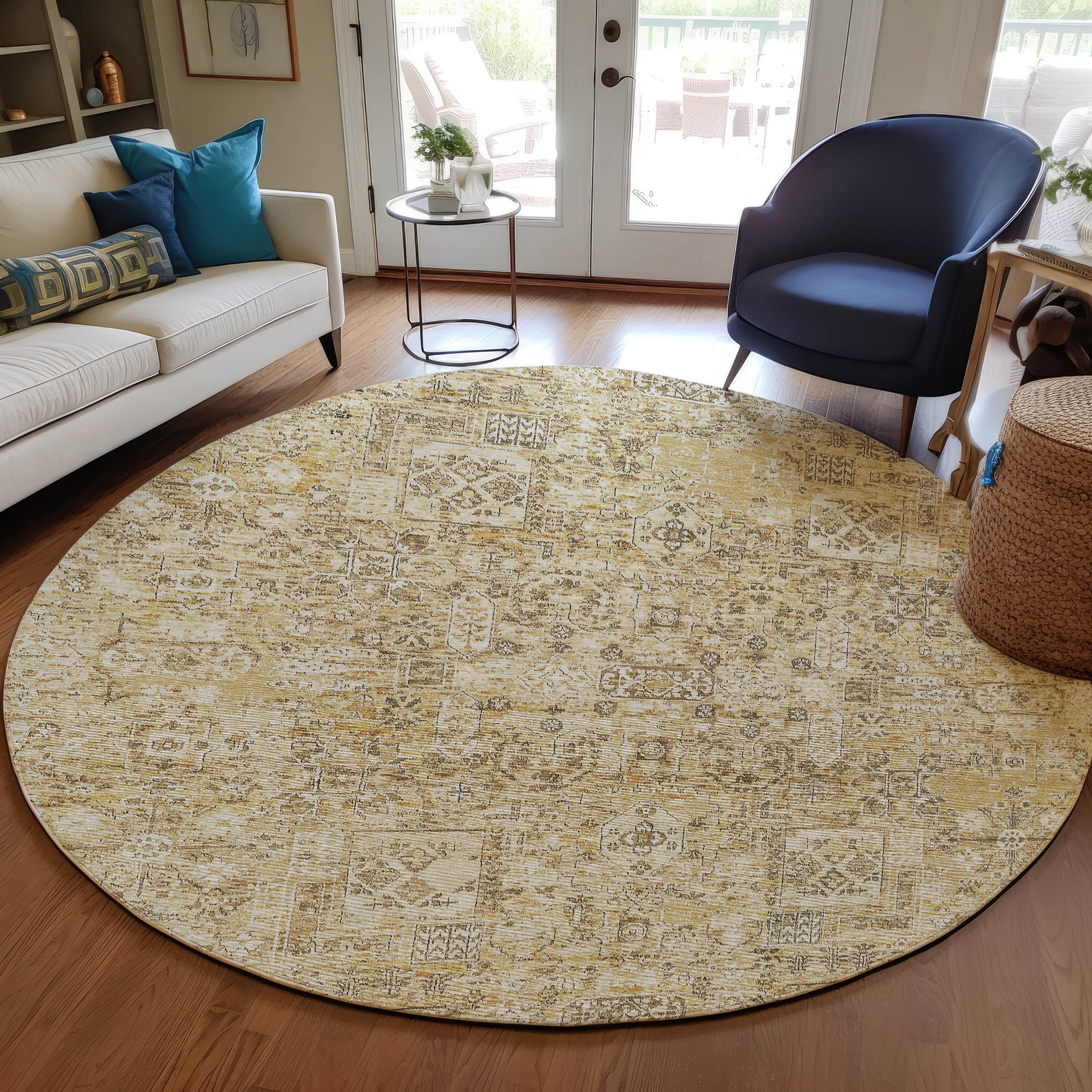 Addison Rugs Chantille Indoor/Outdoor Transitional Panel Wheat Washable ...