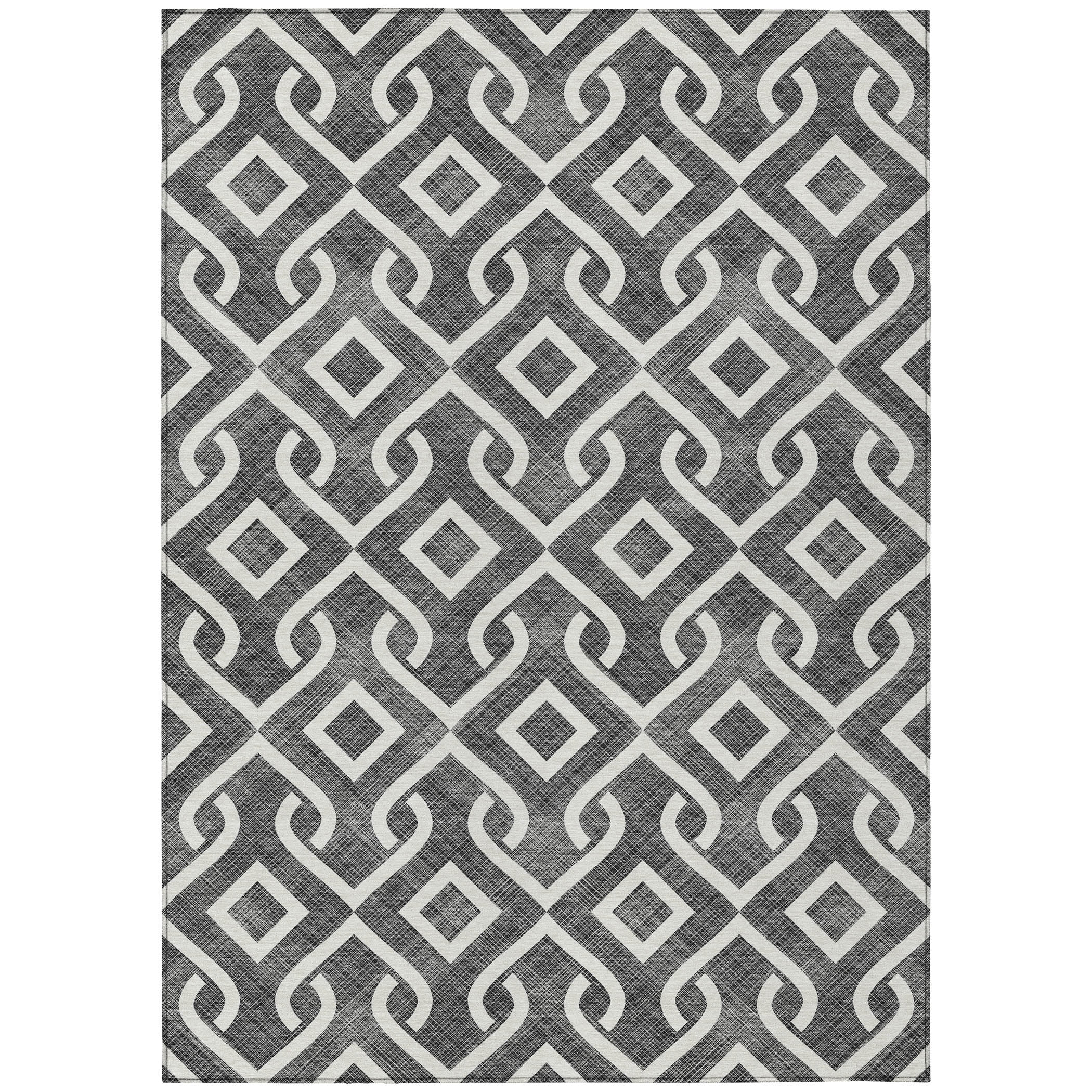 Addison Rugs Machine Washable Indoor/ Outdoor Chantille Trellis Scroll ...