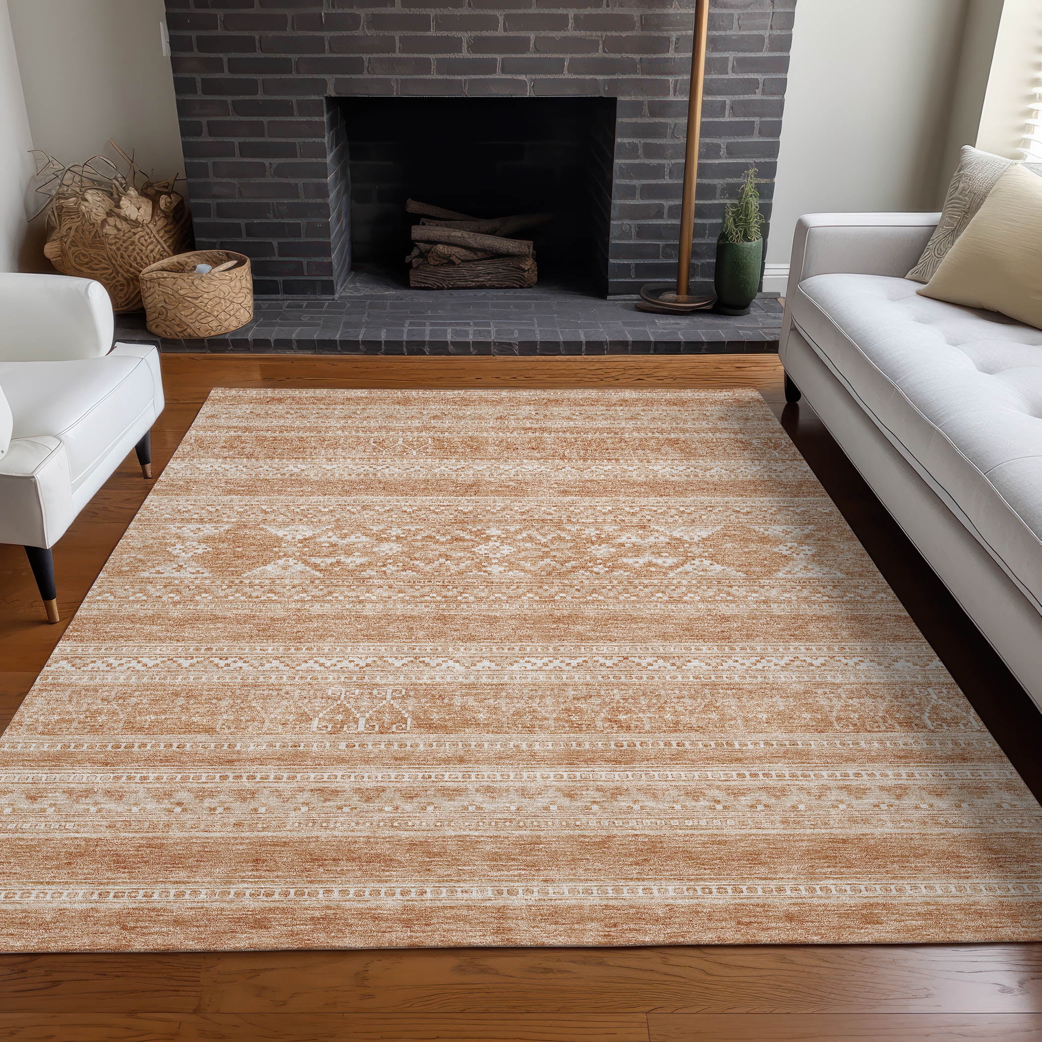 Addison Rugs Chantille Indoor/Outdoor Transitional Southwest Copper ...