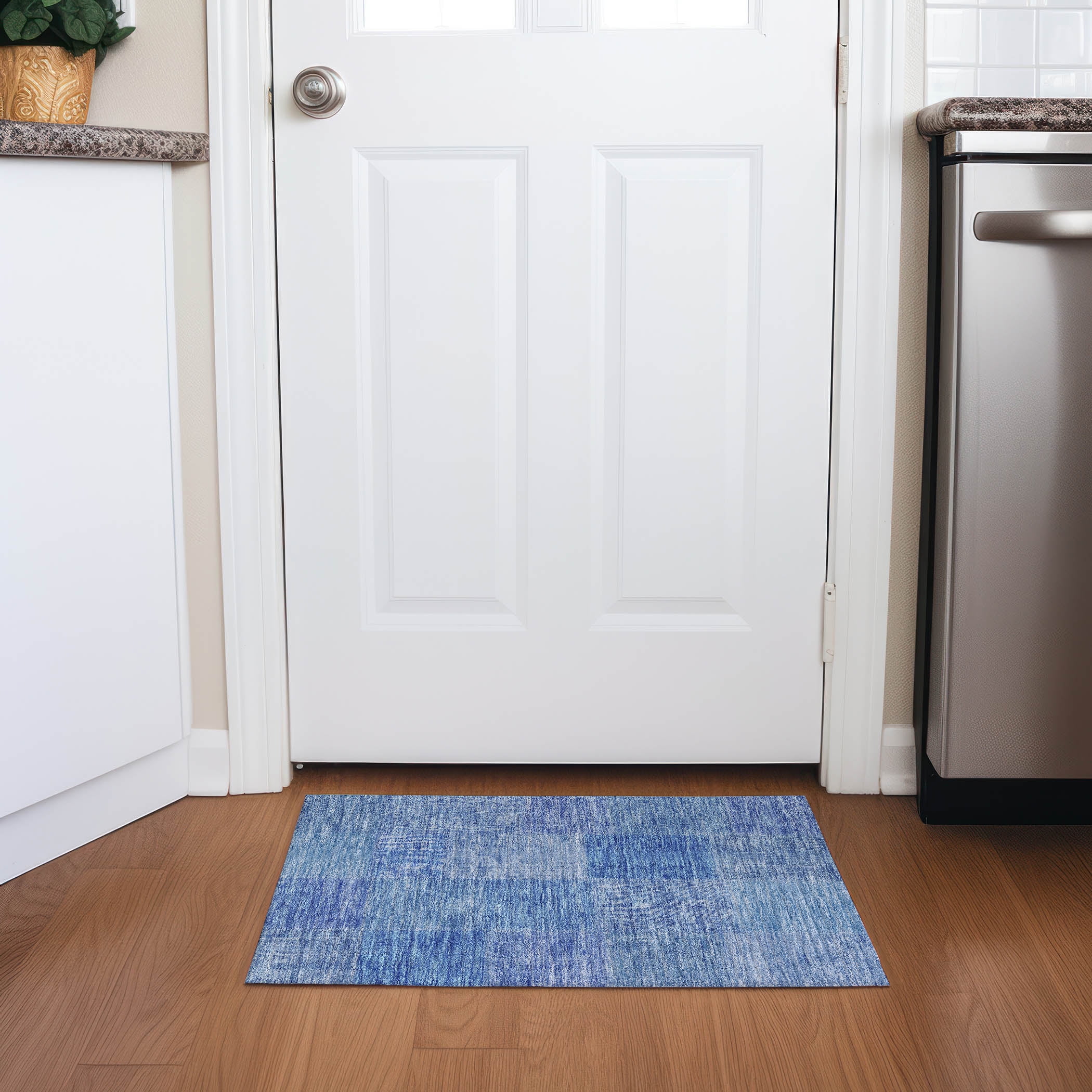 Addison Rugs Chantille Indoor/Outdoor Transitional Patchwork Denim ...