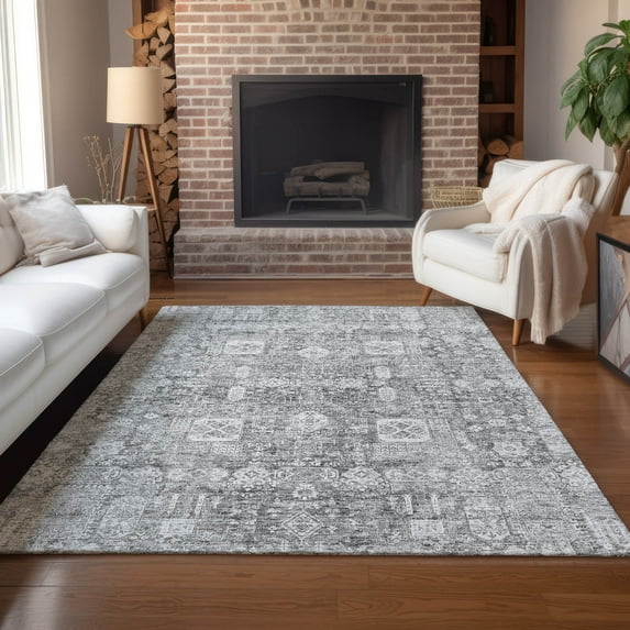 Addison Rugs Chantille Indoor/Outdoor Transitional Panel Gray Washable ...
