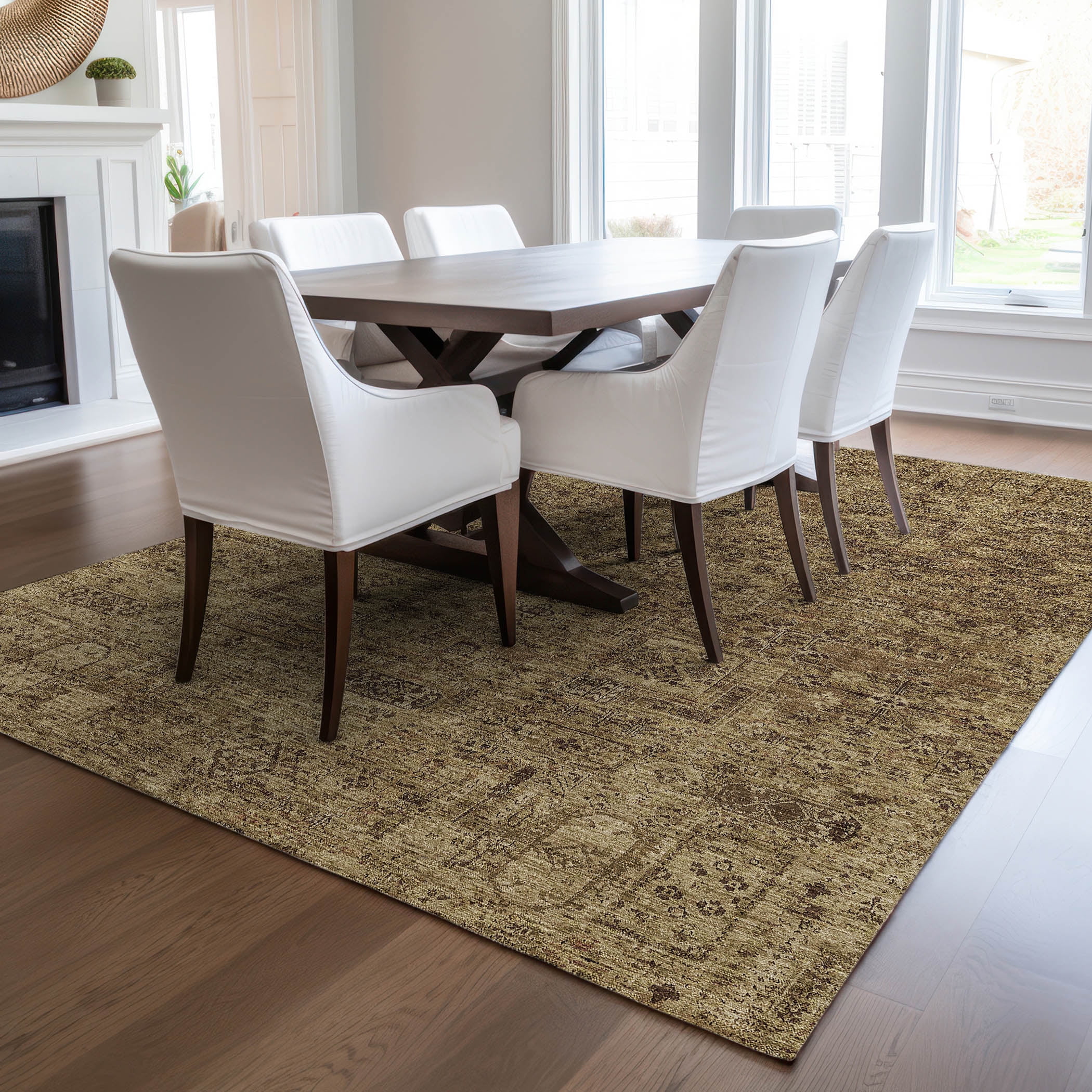 Addison Rugs Chantille Indoor/Outdoor Transitional Panel Mocha Washable ...