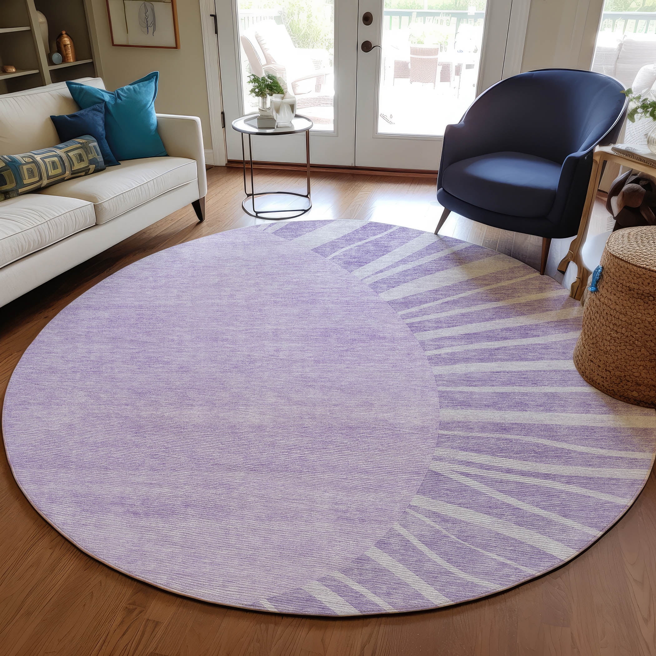 Addison Rugs Chantille Indoor/Outdoor Transitional Abstract Lavender ...