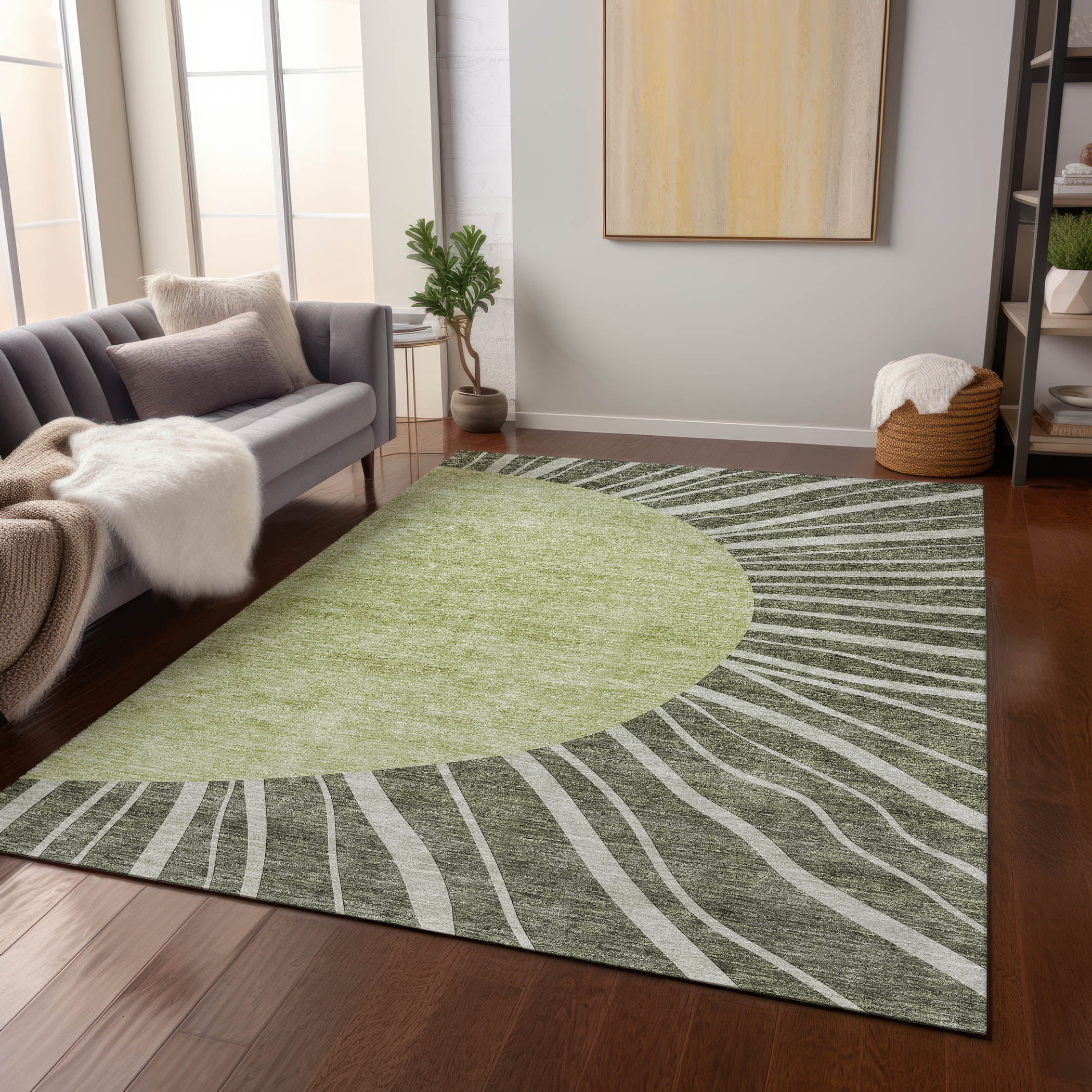 Addison Rugs Chantille Indoor/Outdoor Transitional Abstract Olive ...