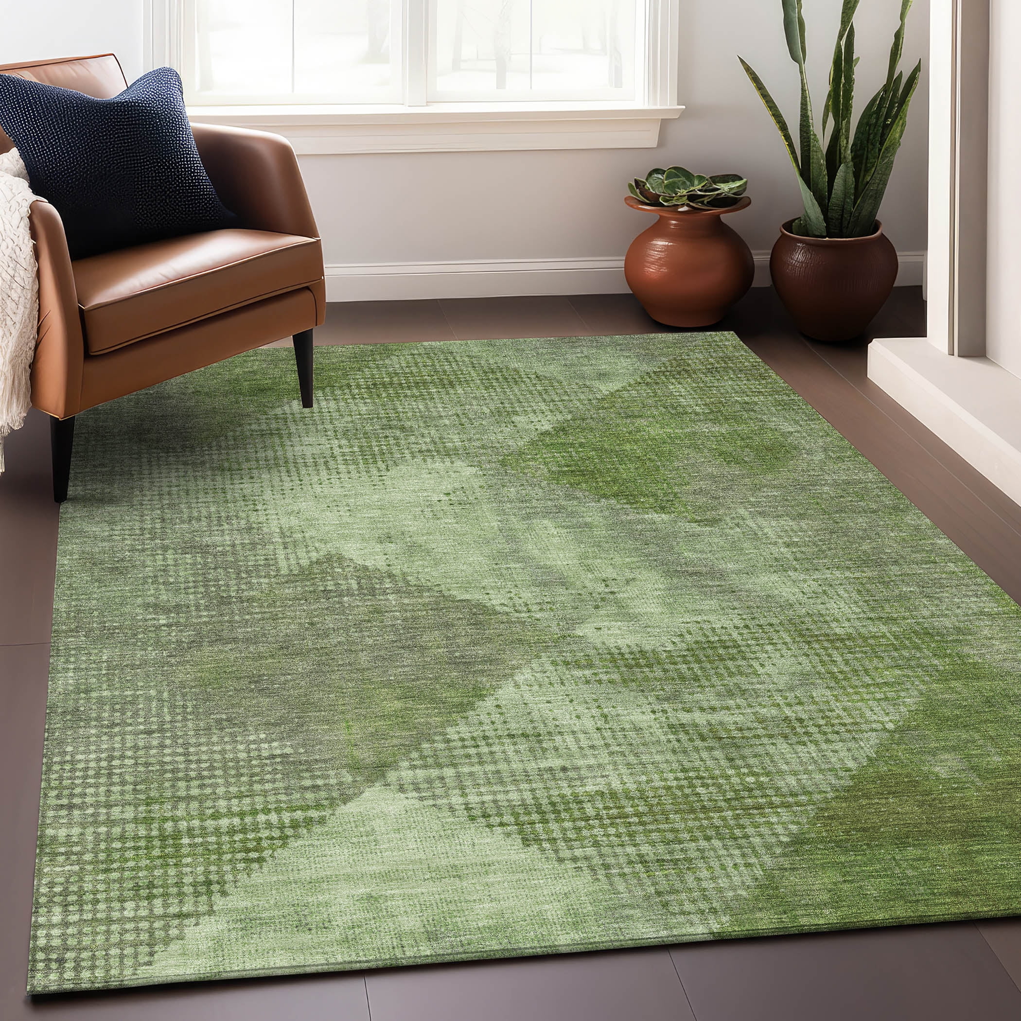 Addison Rugs Chantille Indoor/Outdoor Transitional Diamond Green ...