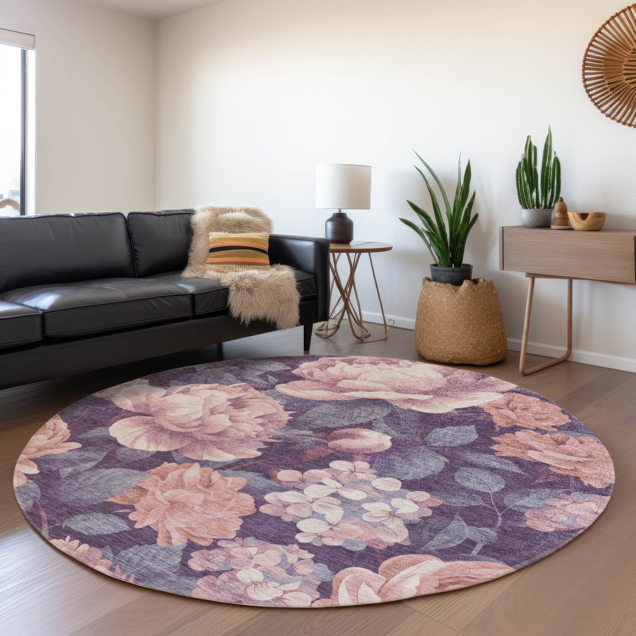 Addison Rugs Chantille Indoor/Outdoor Transitional Floral Salmon ...