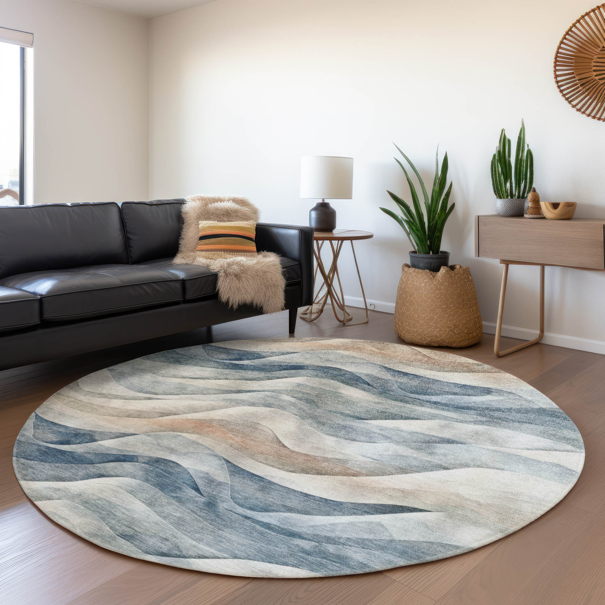 Addison Rugs Machine Washable Indoor/ Outdoor Funky Waves Chantille Rug ...