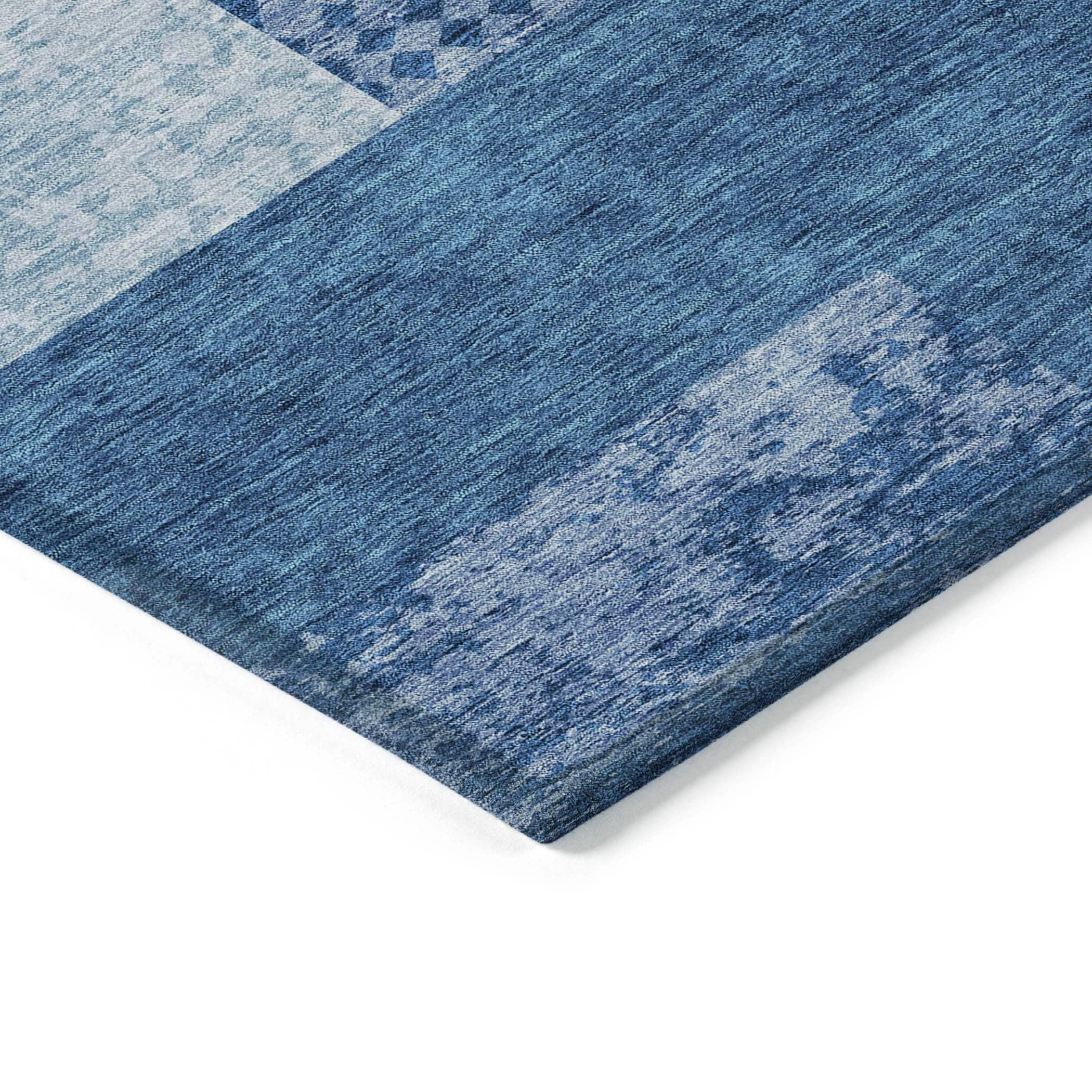 Addison Rugs Machine Washable Indoor/ Outdoor Modern Blocks Chantille ...