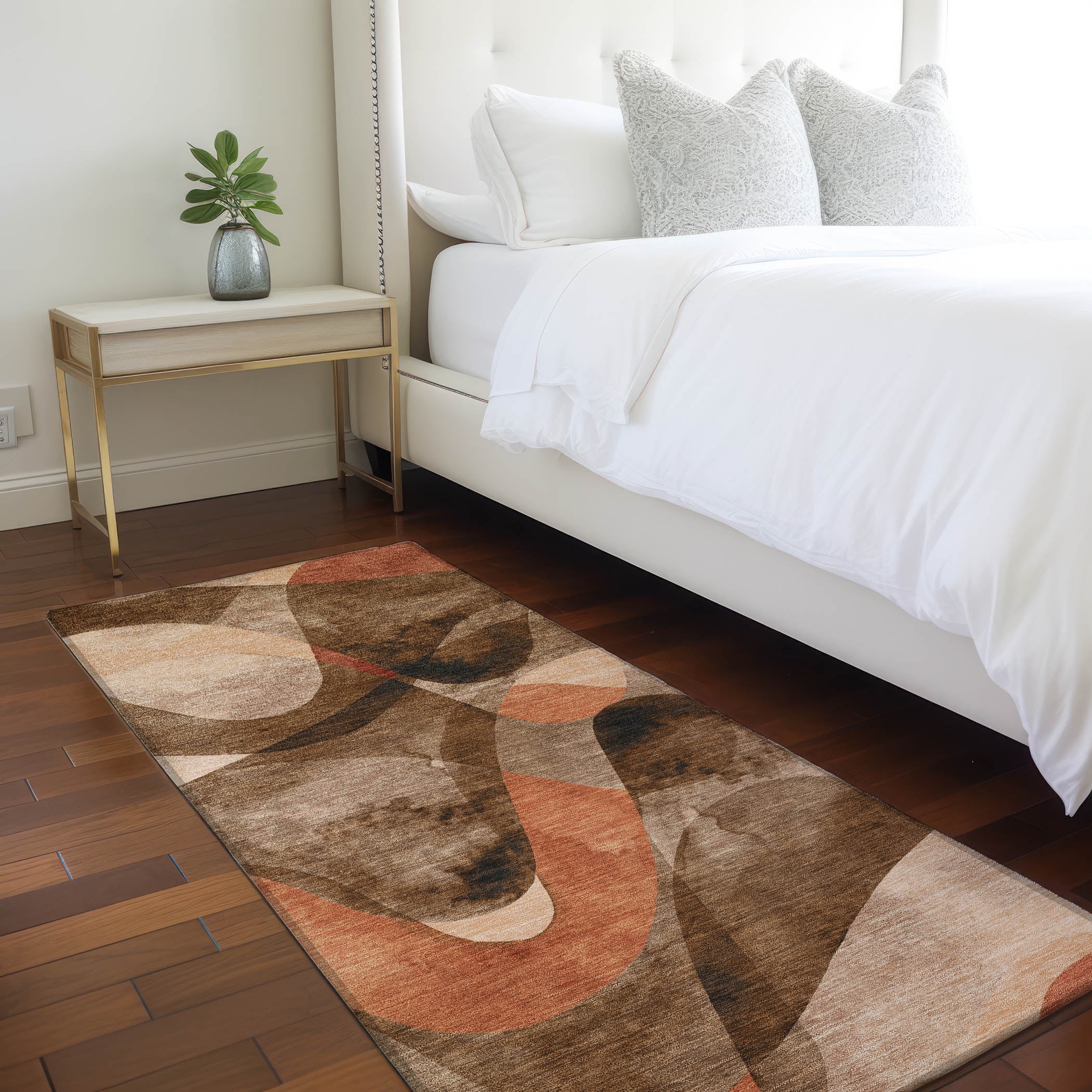 Addison Rugs Chantille Indoor/Outdoor Contemporary Abstract Chocolate ...